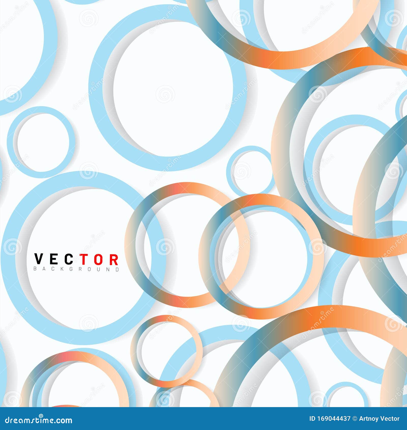 Abstract Vector Background. Overlapping Color Gradient Ring Design ...
