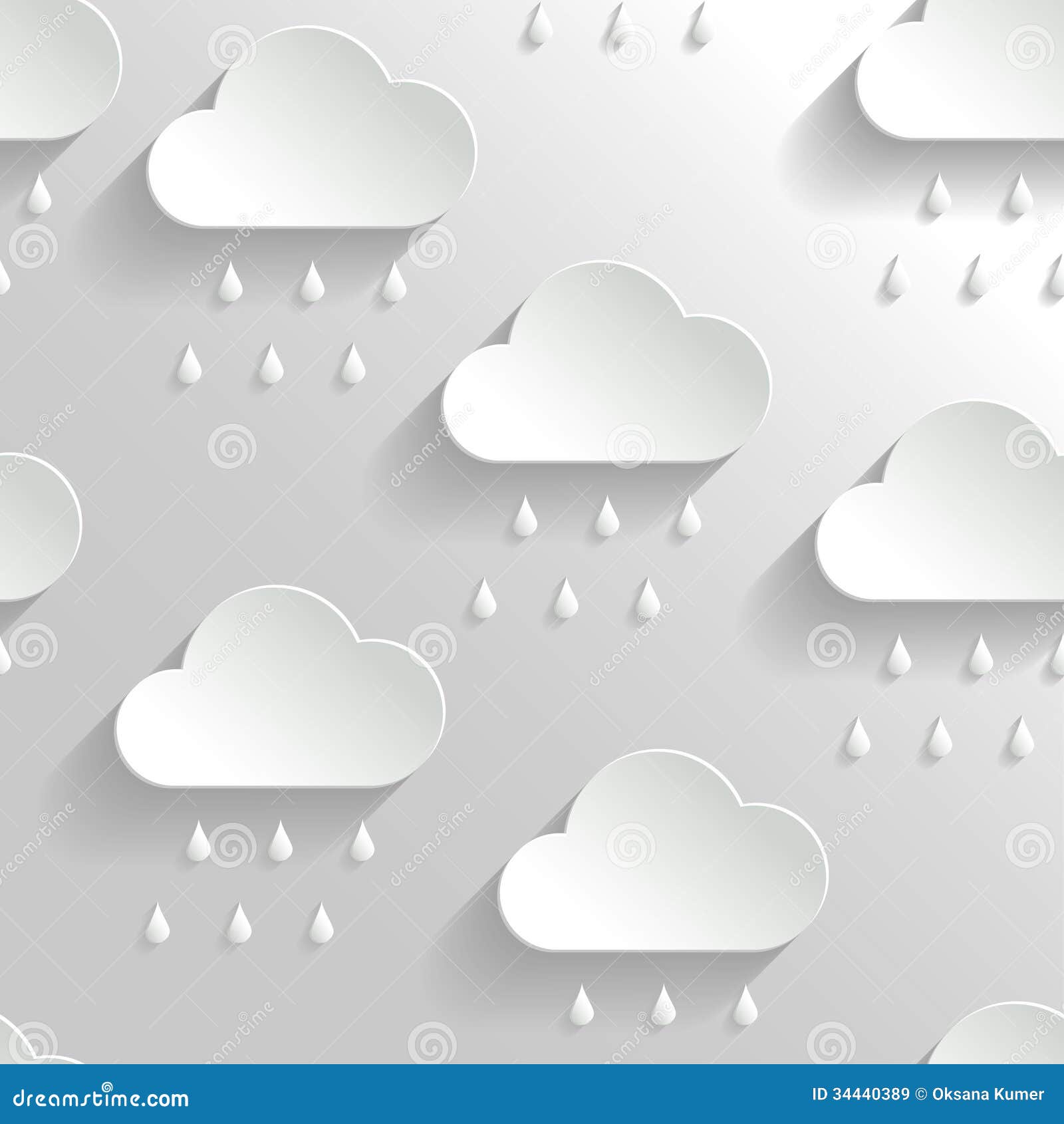Abstract Vector Background with Paper Rainy Clouds. Stock Vector ... Abstract Vector Background with Paper Rainy Clouds. Stock Vector ...