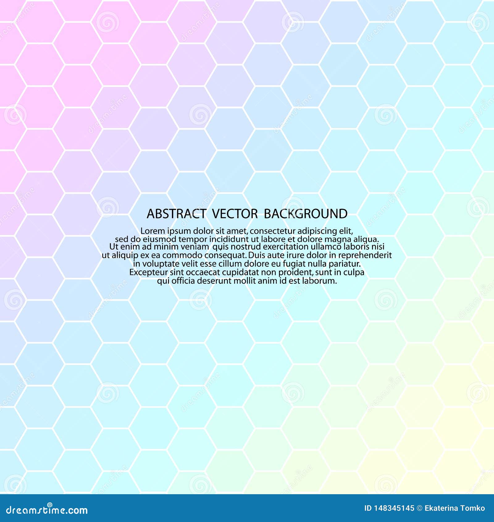 Abstract Vector Background. Pastel Hexagons Illustration . Eps 10 Stock ...