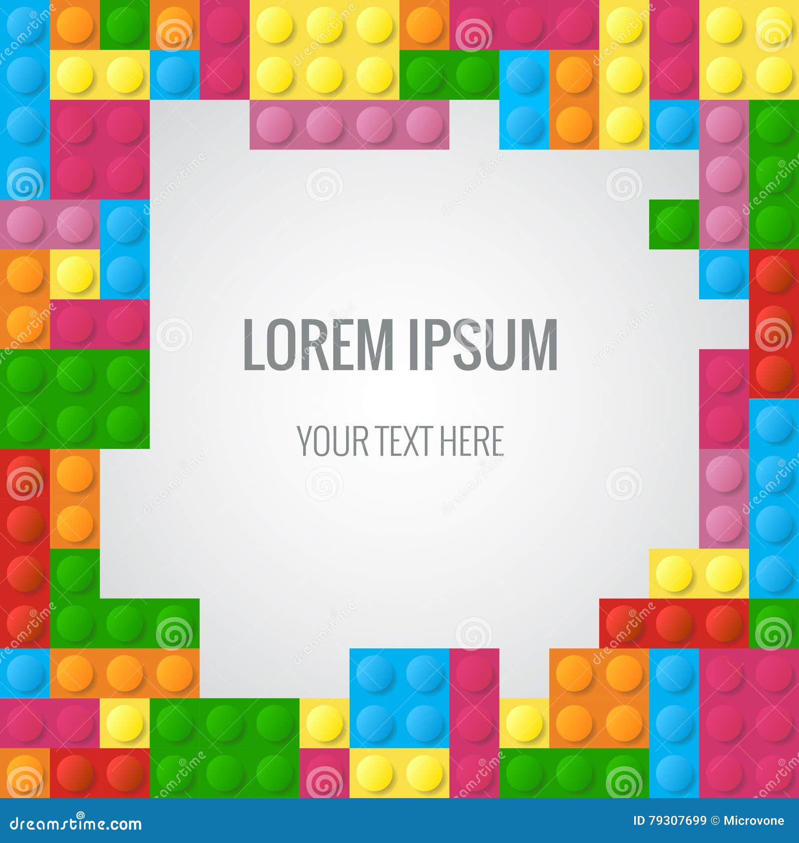 Abstract Vector Background with Plastic Blocks Parts Similar Lego Block ...