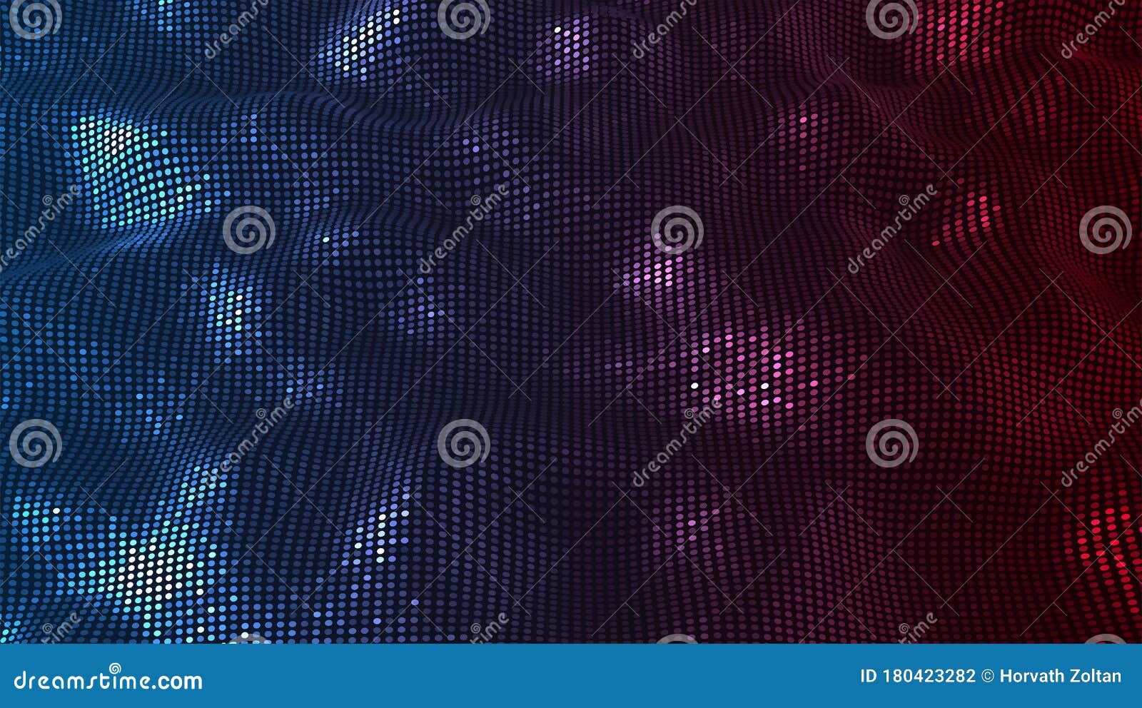 Abstract Vector Background. Retro Waving Particles. Digital Backdrop ...