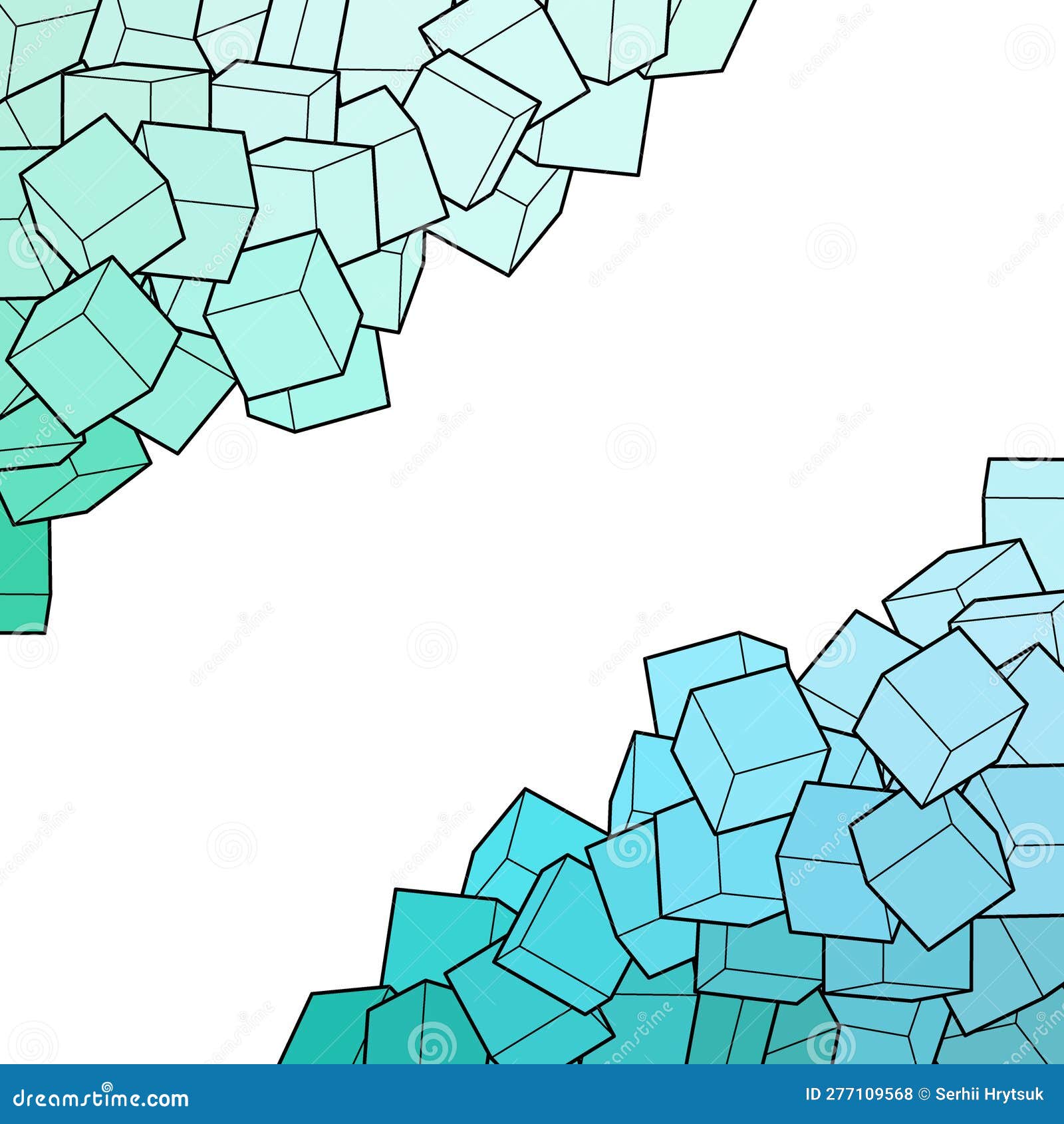 Abstract Vector Background. Sample. Light Blue Cubes. Eps 10 Stock ...