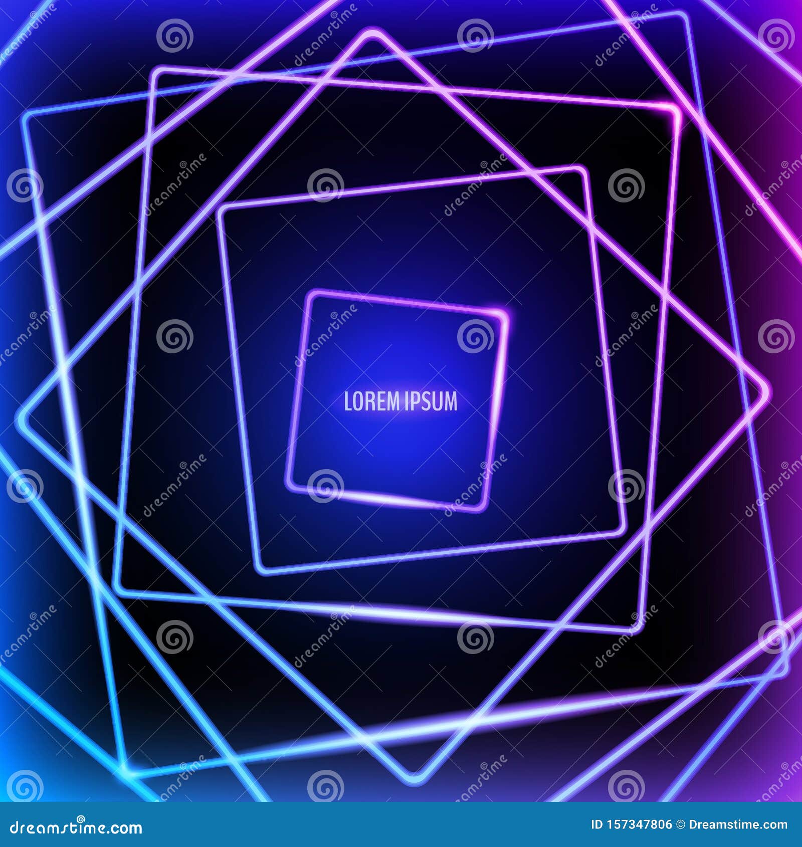 Abstract Neon Squares Background Stock Vector - Illustration of banner ...