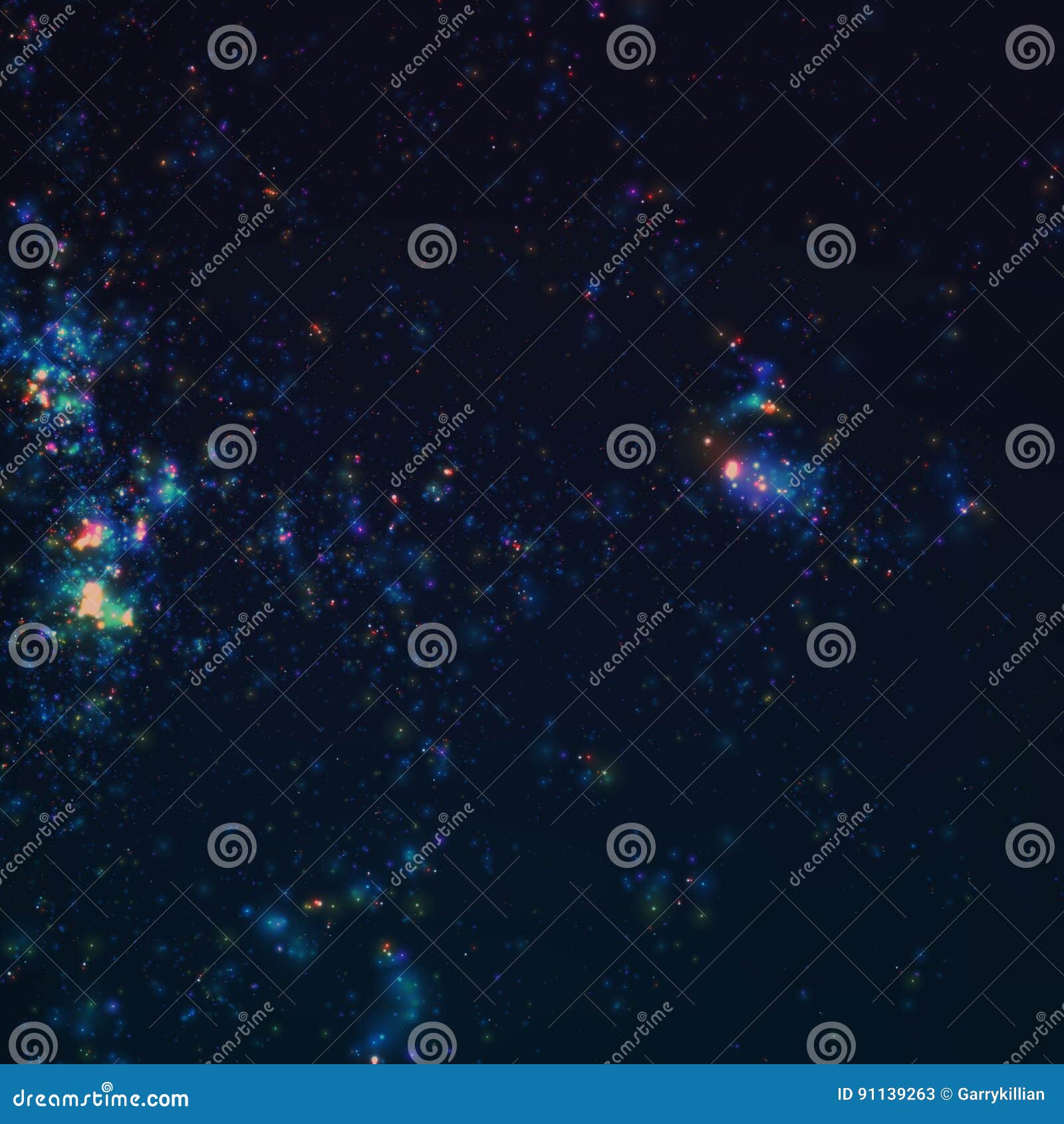 Abstract Vector Background With Stars Of Distant Galaxy. Illustration ...