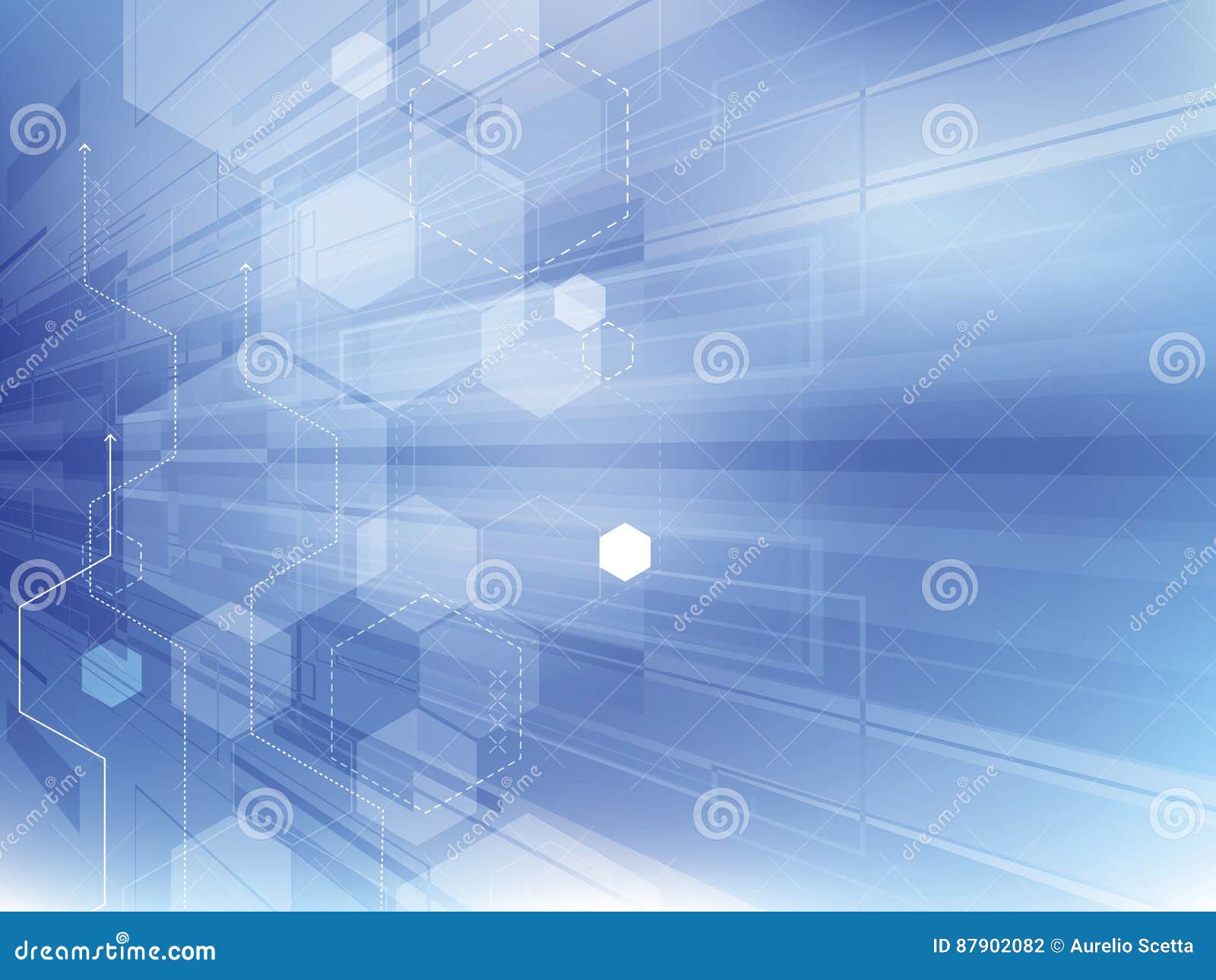 Abstract Vector Background with Technology Shapes Stock Vector ...