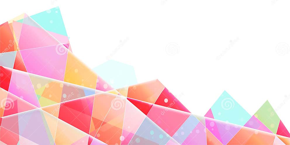 Abstract Vector Background, Translucent Triangular Splinters with ...