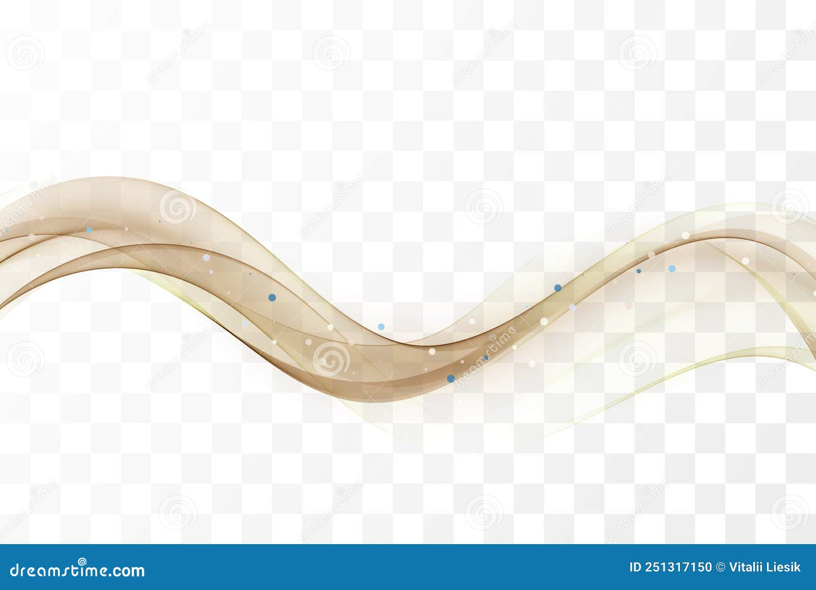 Abstract Vector Background of a Transparent Brown Long Wave on a ...