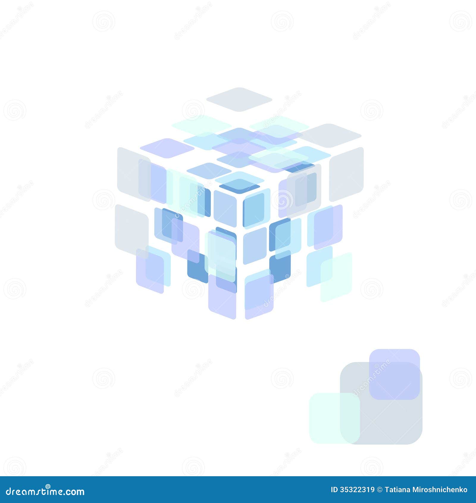 Abstract Vector Background. Transparent Cube Stock Vector ...