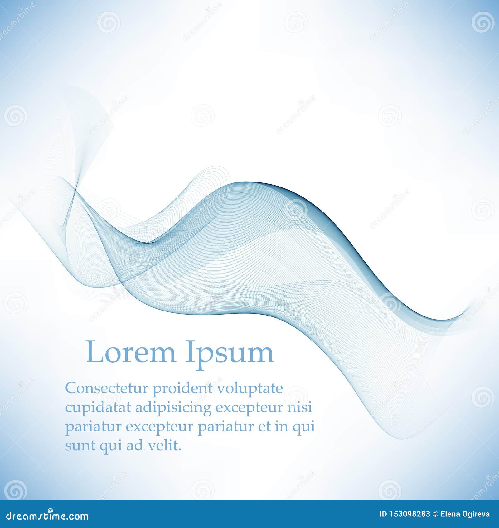 Abstract Vector Background, Transparent Waved Lines for Brochure, Flyer ...