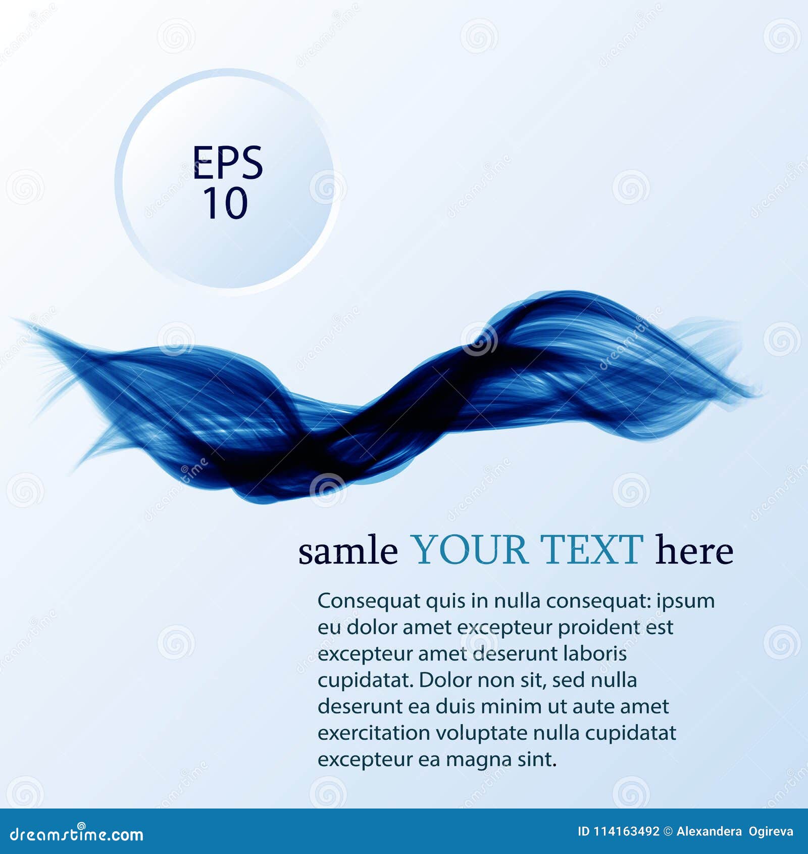 Abstract Vector Background, Transparent Waved Lines for Brochure ...