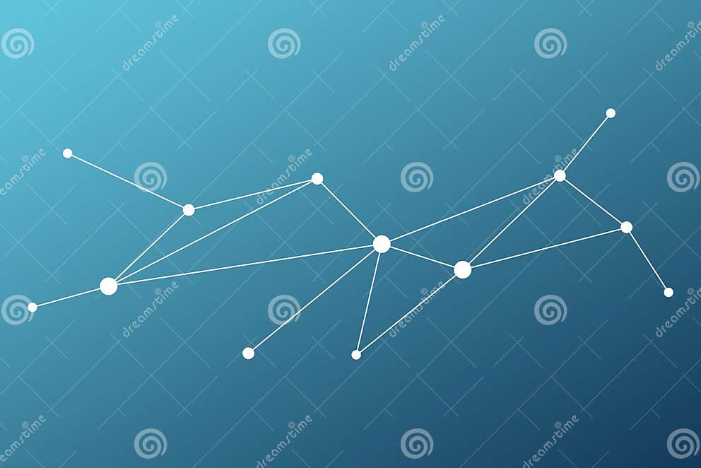 Abstract Vector Background. Triangle Network Pattern. White Blue ...