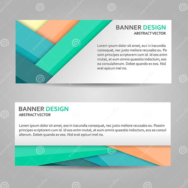 Abstract Vector Banner Line Design Stock Vector - Illustration of ...