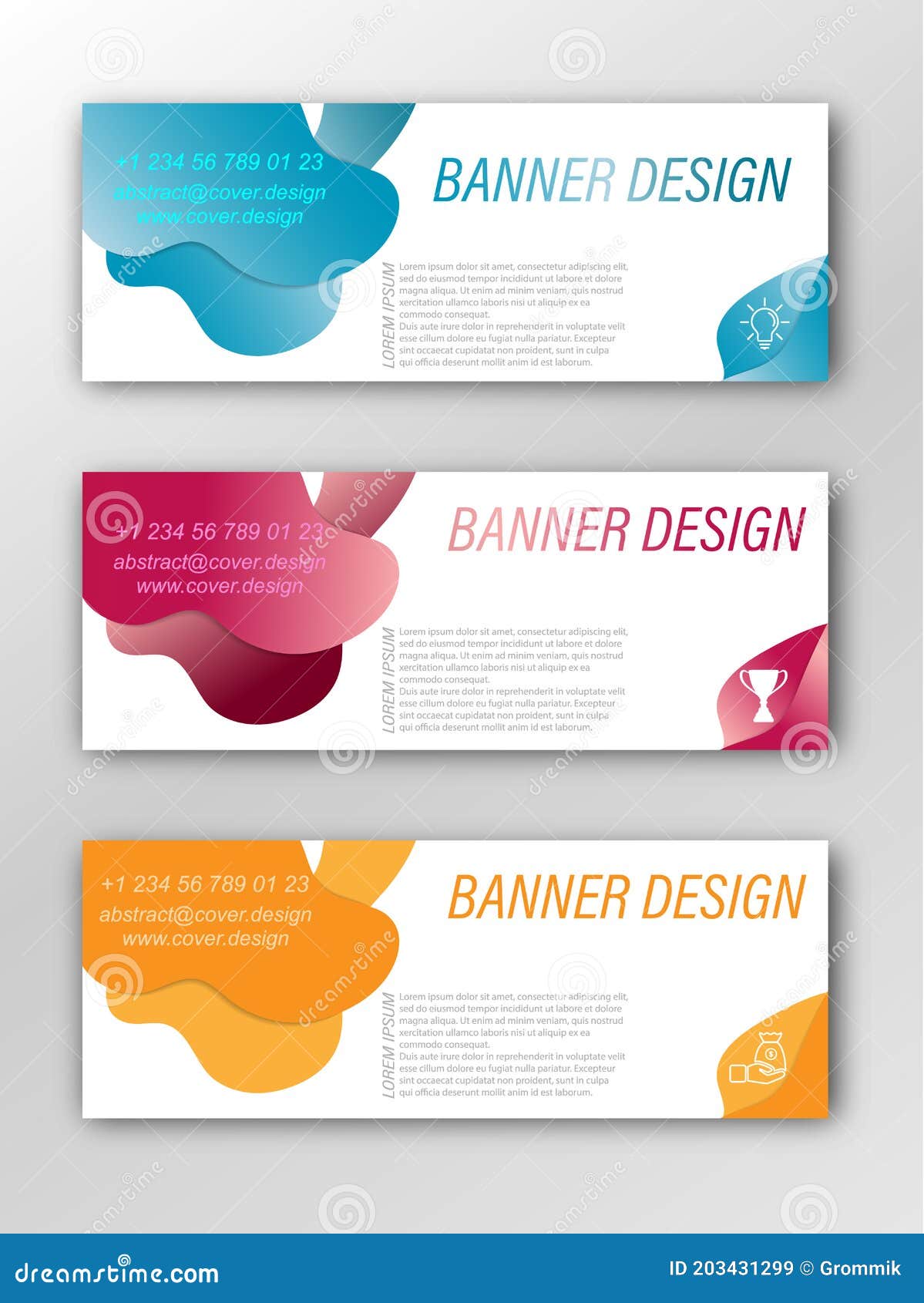Abstract Vector Banner Template. Illustration for the Design of Banners ...