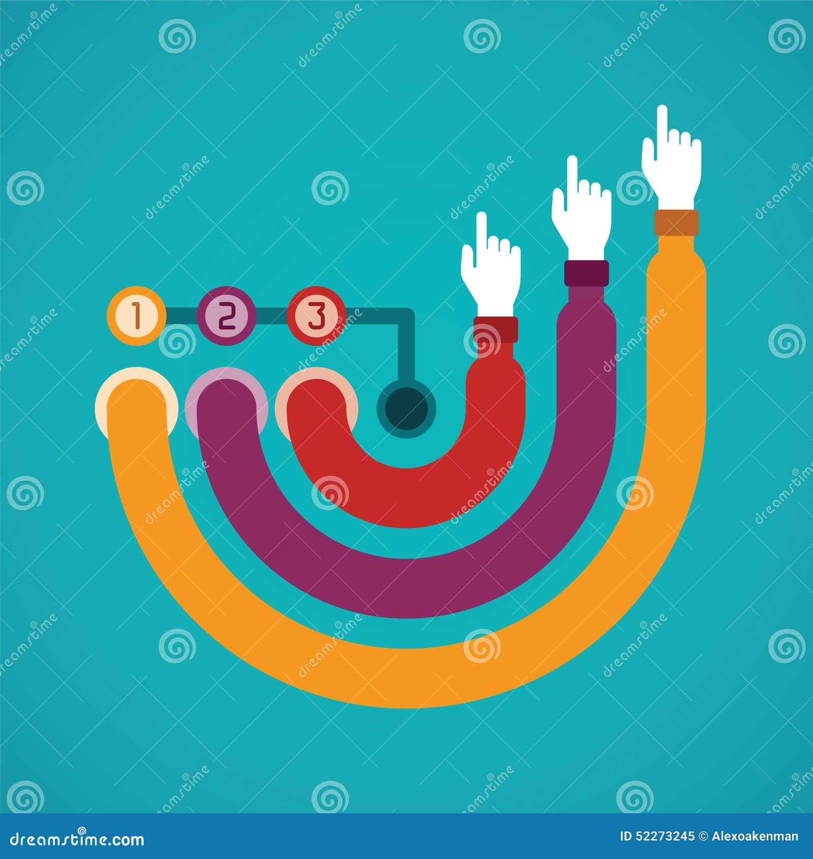 Abstract Vector Bar Circle Diagram Infographic Template in Flat Style ...