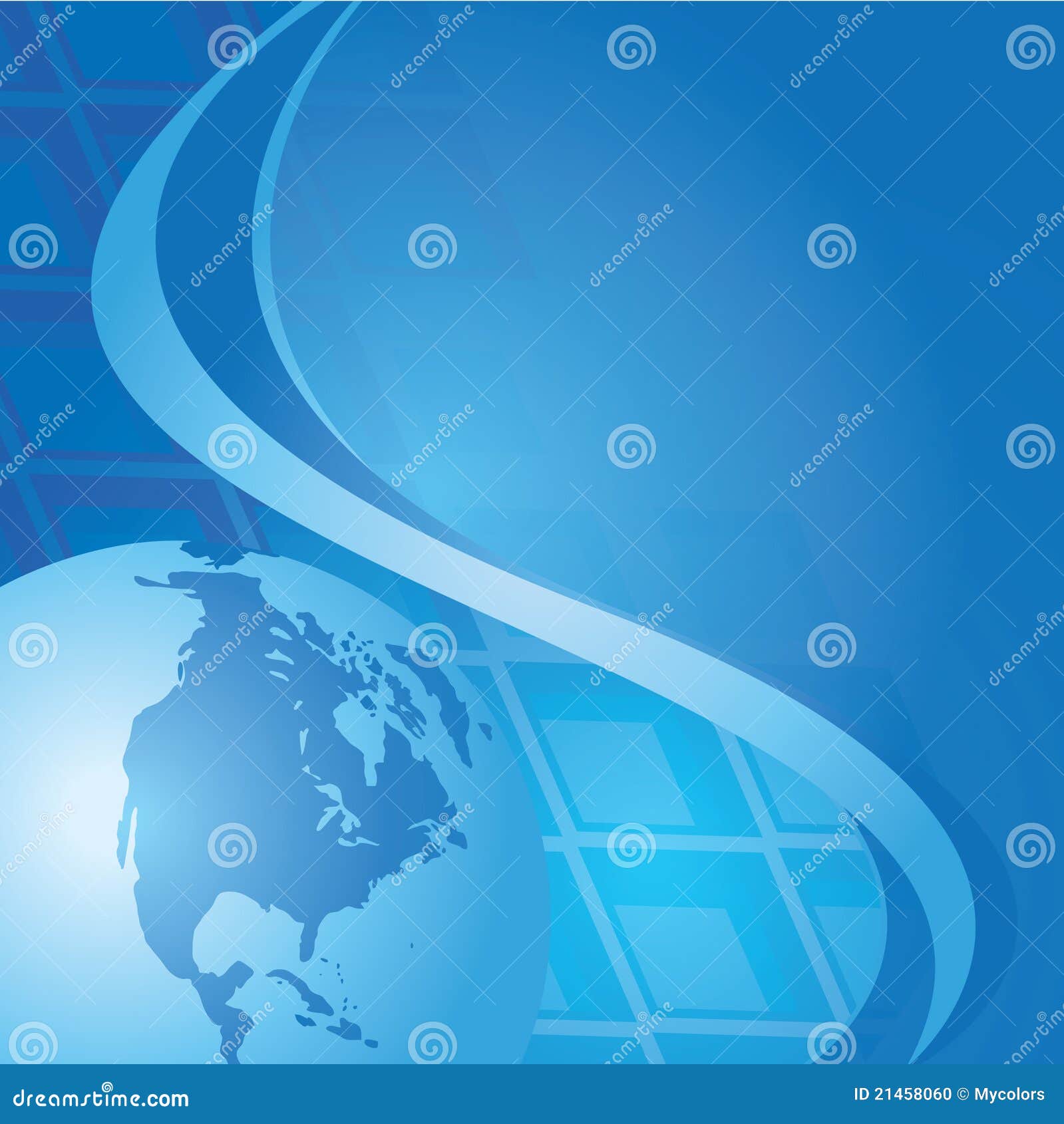 Abstract Vector Blue Background with Globe Stock Vector - Illustration ...