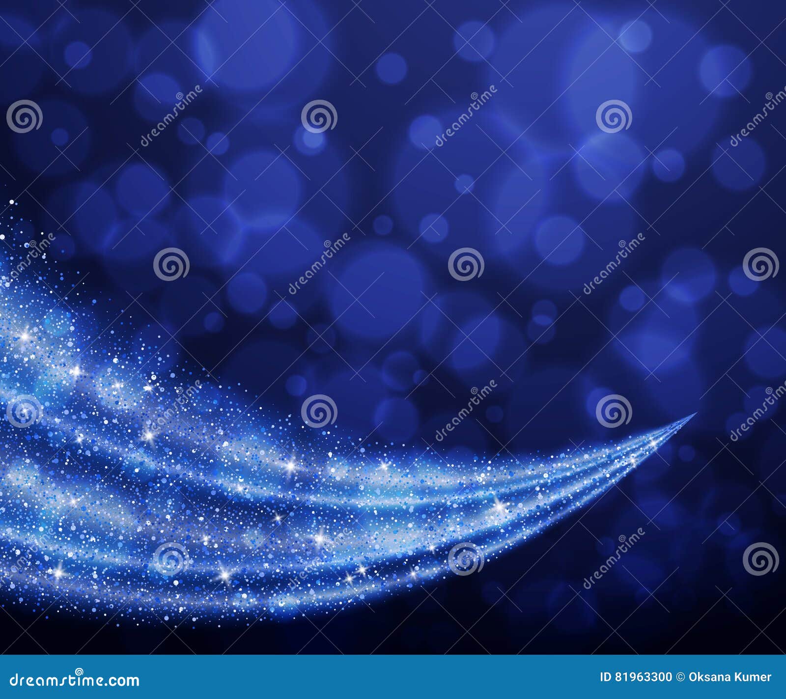 Abstract Vector Blue Dust Glitter Star Wave Background Stock Vector ...