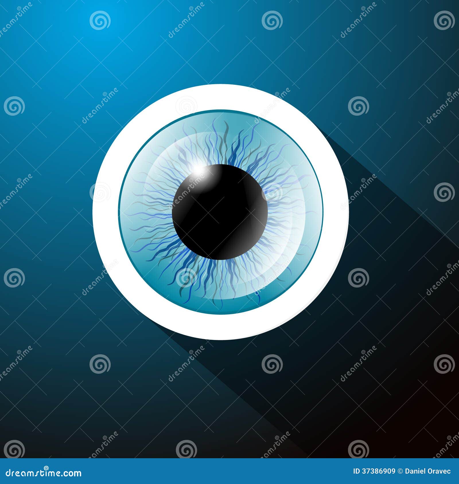 Abstract Vector Blue Eye stock vector. Illustration of eyeball - 37386909