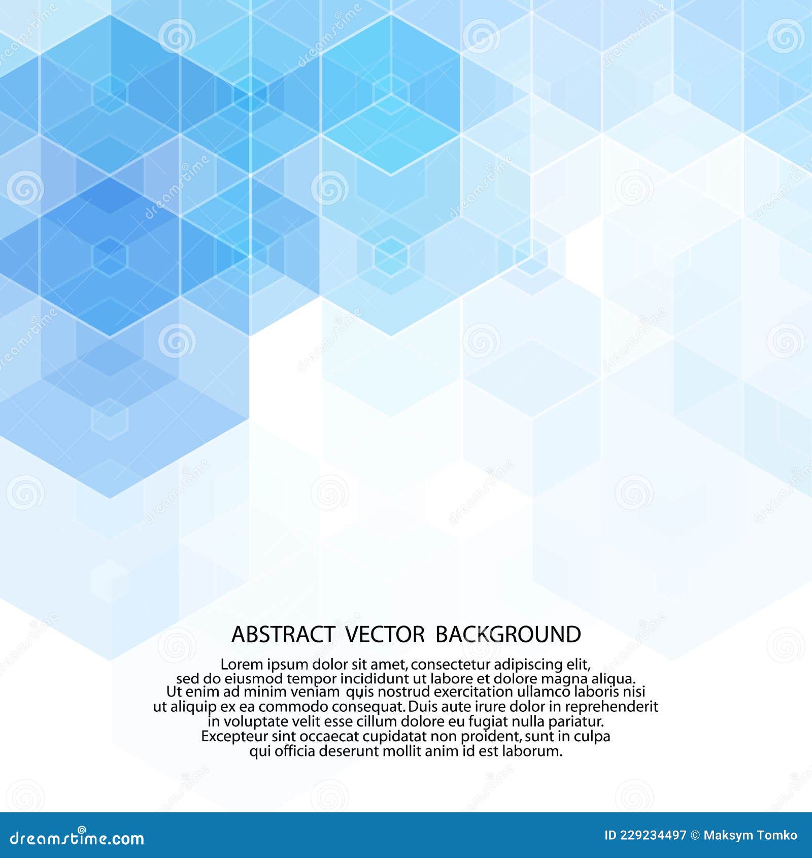Abstract Vector Blue Hexagon Background. Eps 10 Stock Vector ...