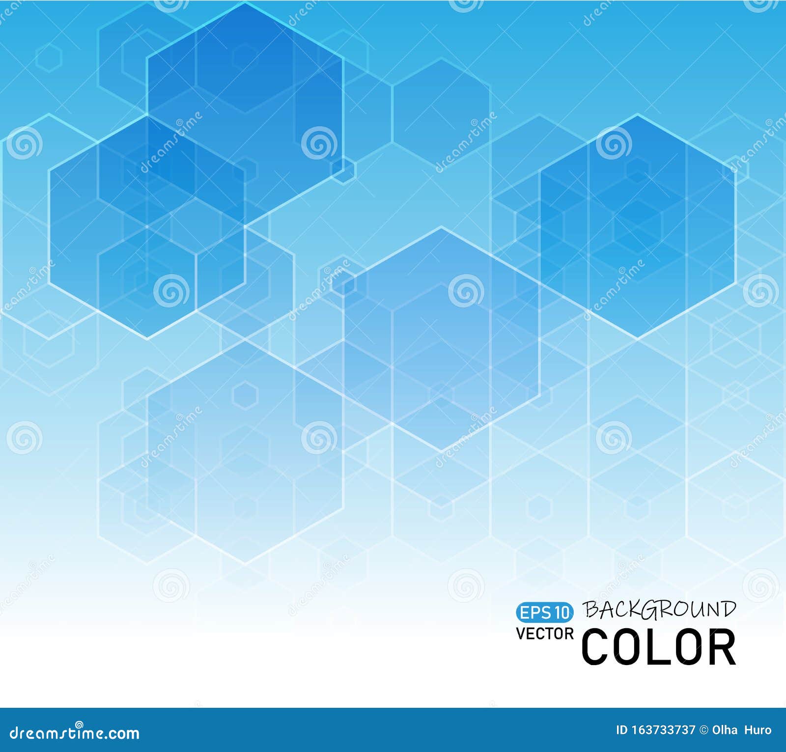 Abstract Vector Blue Hexagonal Background. for Your Design Eps10 Stock ...