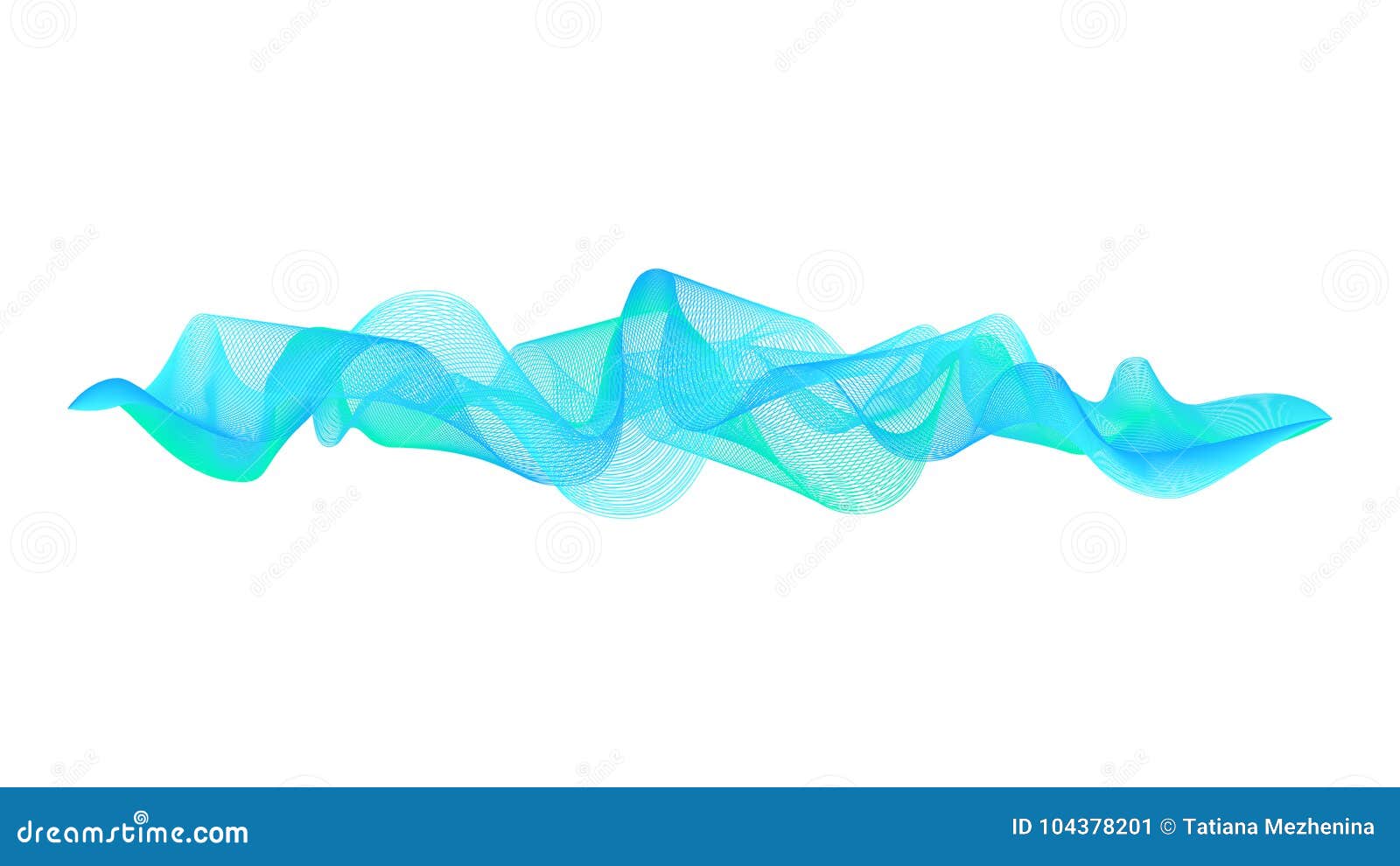Abstract Vector Blue Sea Wavy Element for Design Stock Vector ...