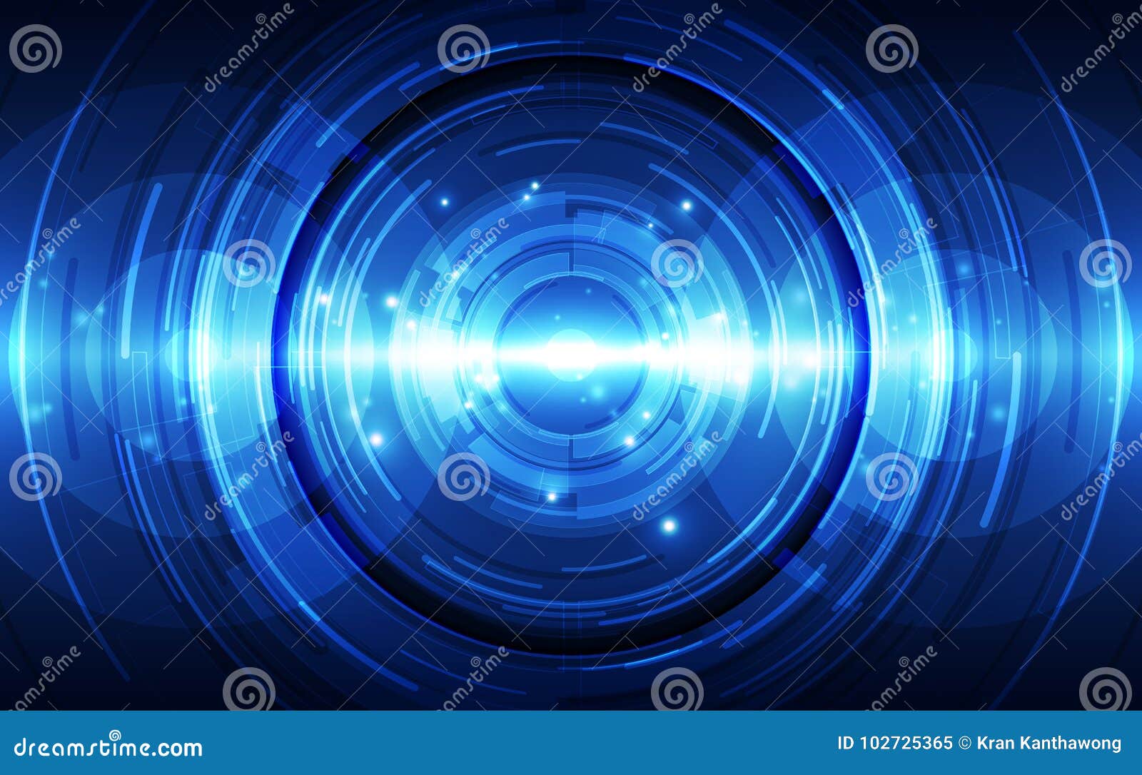 Abstract Vector Blue Technology Concept. Background Illustration Stock ...