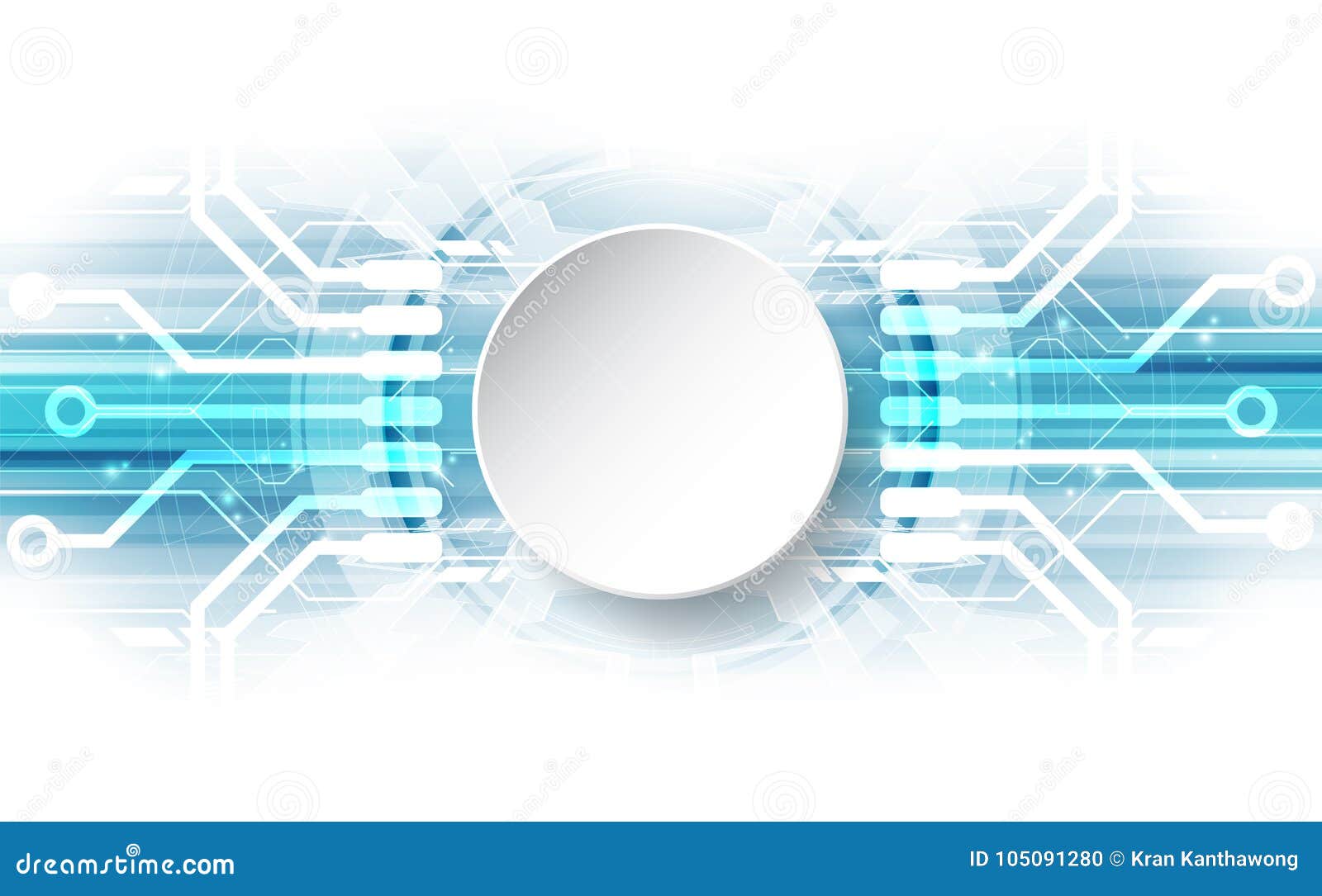Abstract Vector Blue Technology Concept. Background Illustration Stock ...