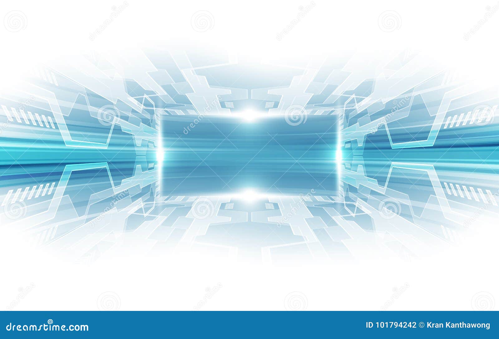 Abstract Vector Blue Technology Concept. Background Illustration Stock ...