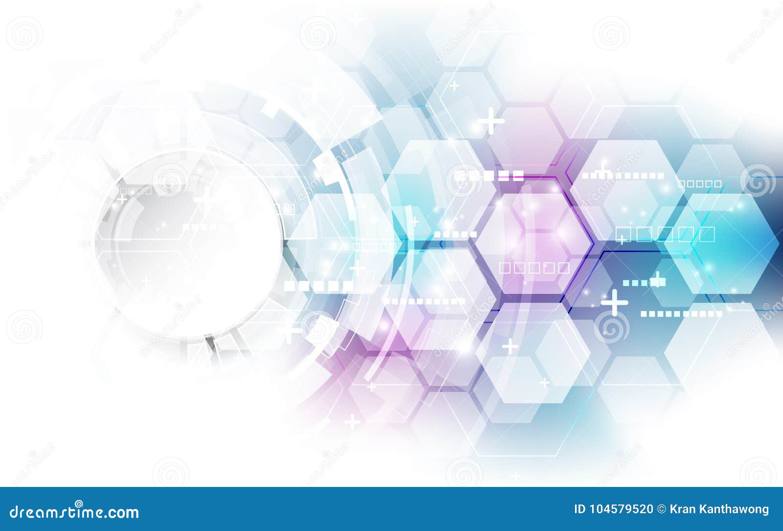 Abstract Vector Blue Technology Concept. Background Illustration Stock ...