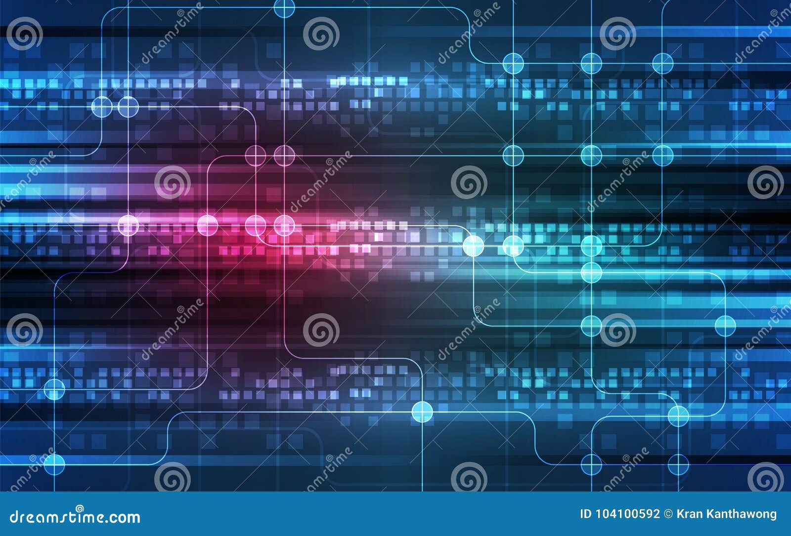 Abstract Vector Blue Technology Concept. Background Illustration Stock ...