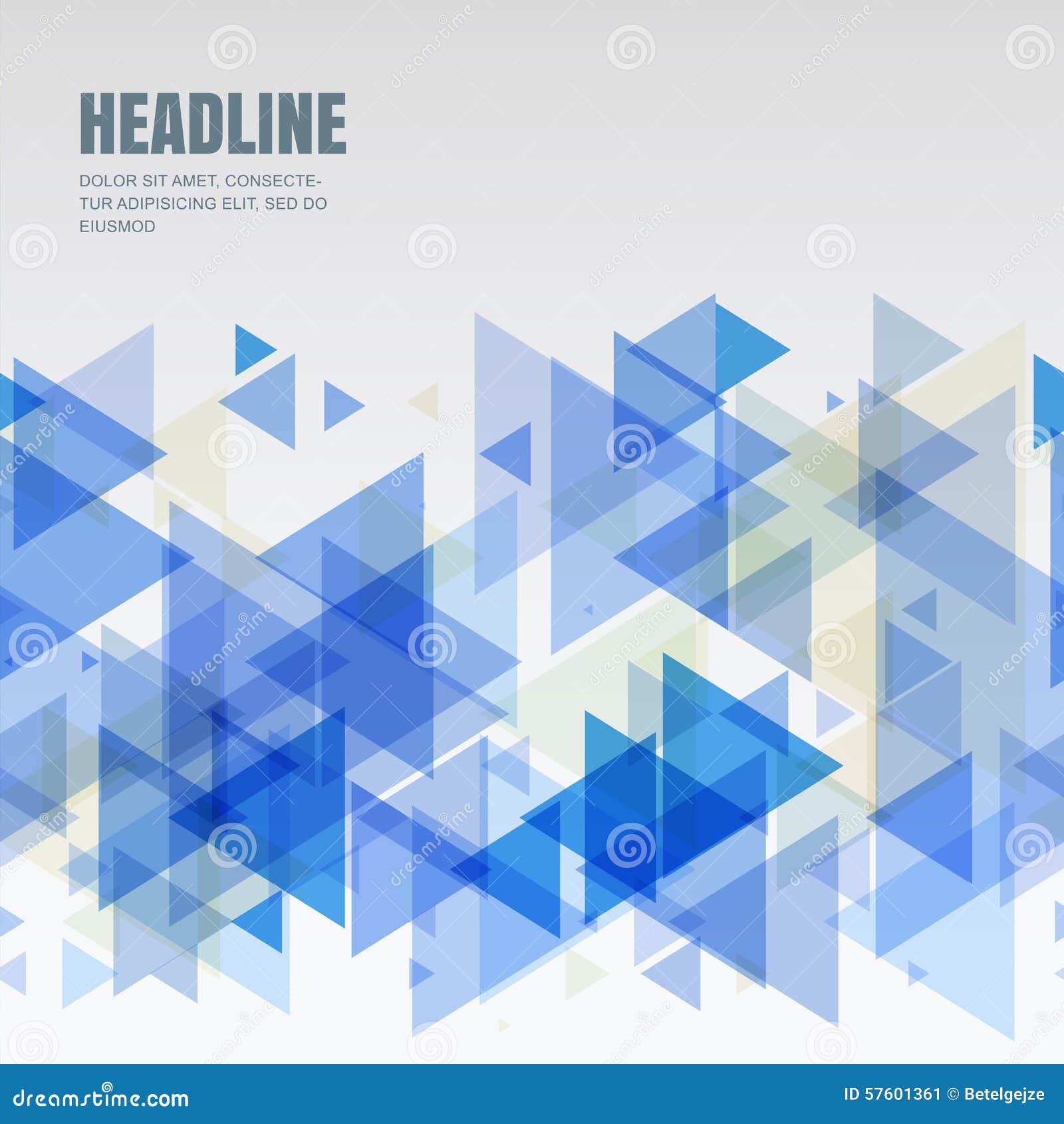 Abstract Vector Blue Triangle Pattern. Design Concept for Busine Stock ...