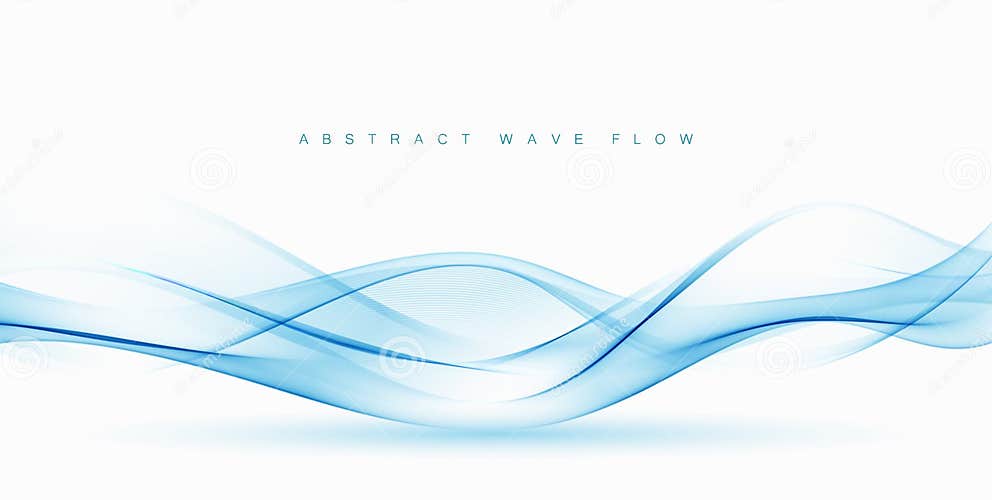 Abstract Vector Blue Wave Vector Background Wave Flow Stock Vector ...