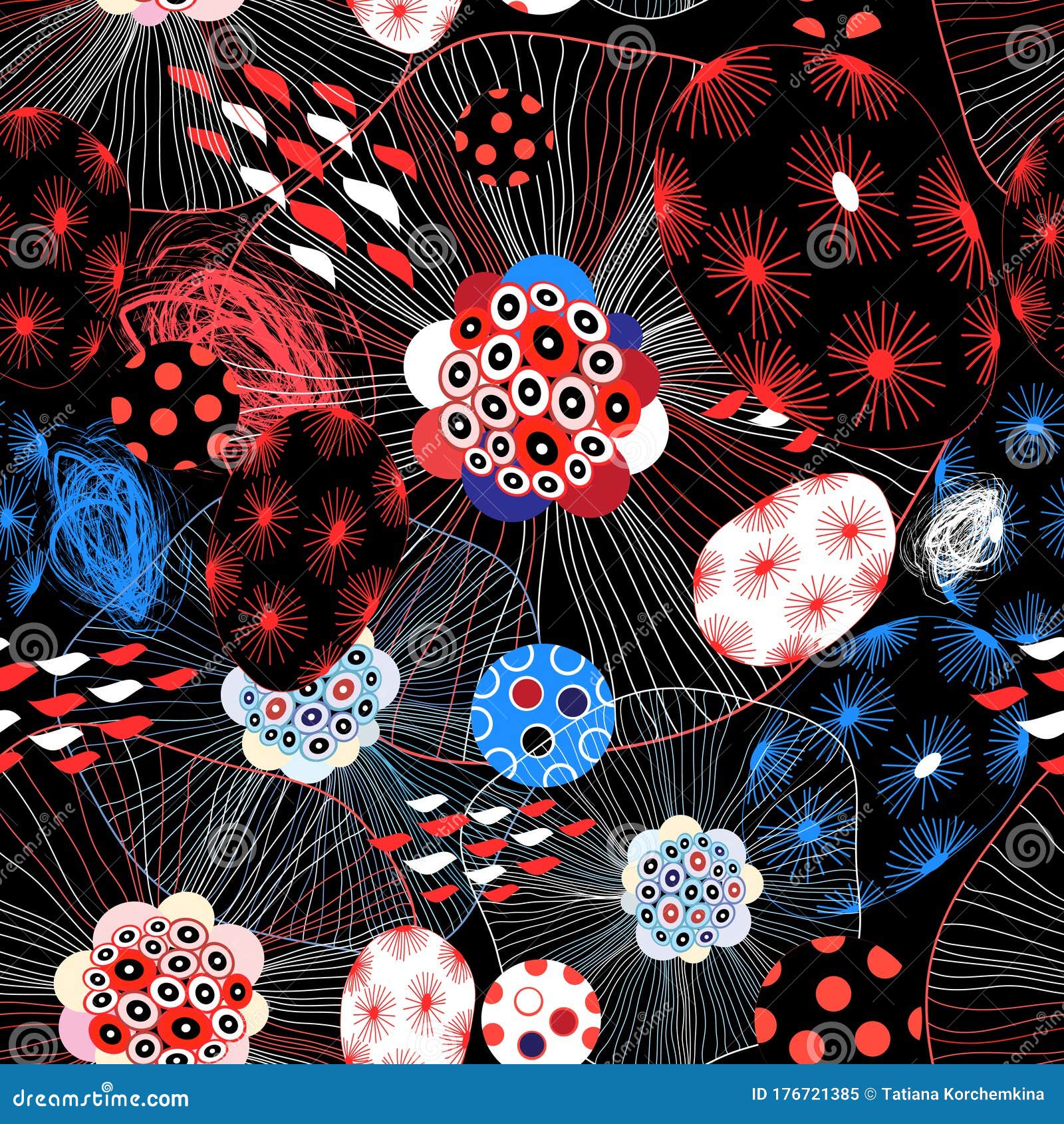 Abstract Vector Bright Pattern Seamless Fiction Stock Illustration ...