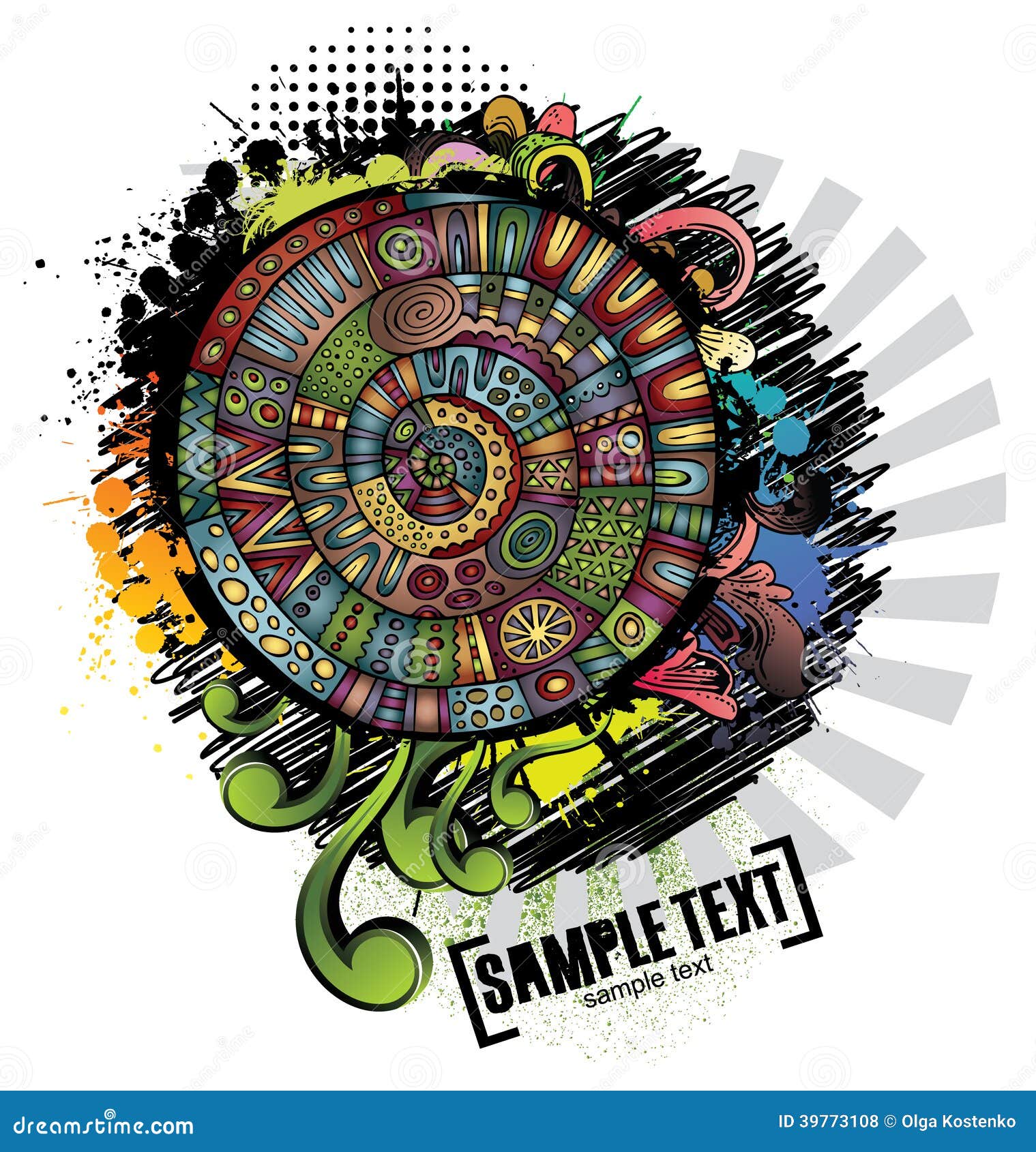 Abstract Vector Cartoon Grunge Design. Stock Vector - Illustration of ...