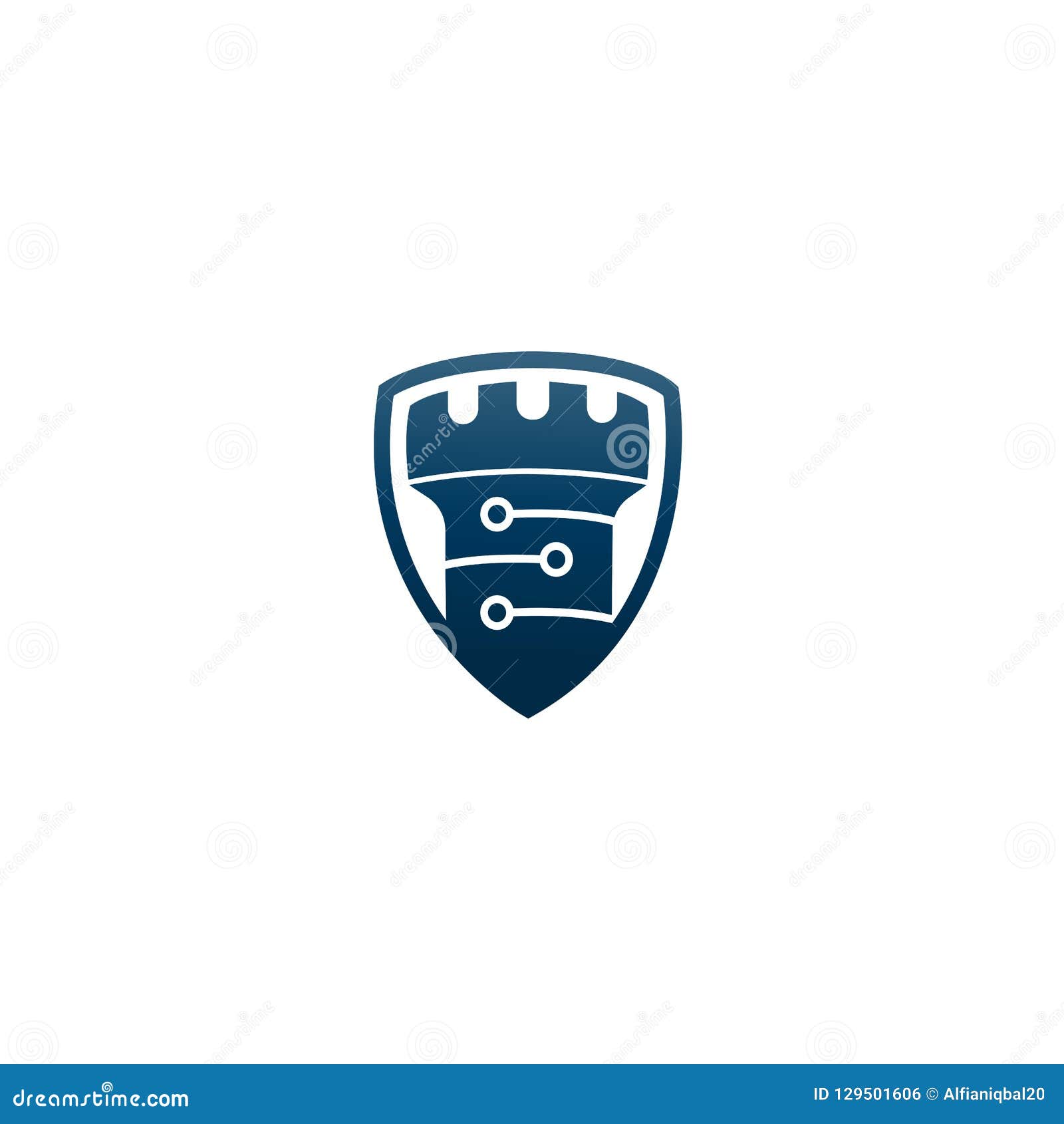 Abstract Vector Castle Tower Shield Logo Icon. Vector Castle Logo ...
