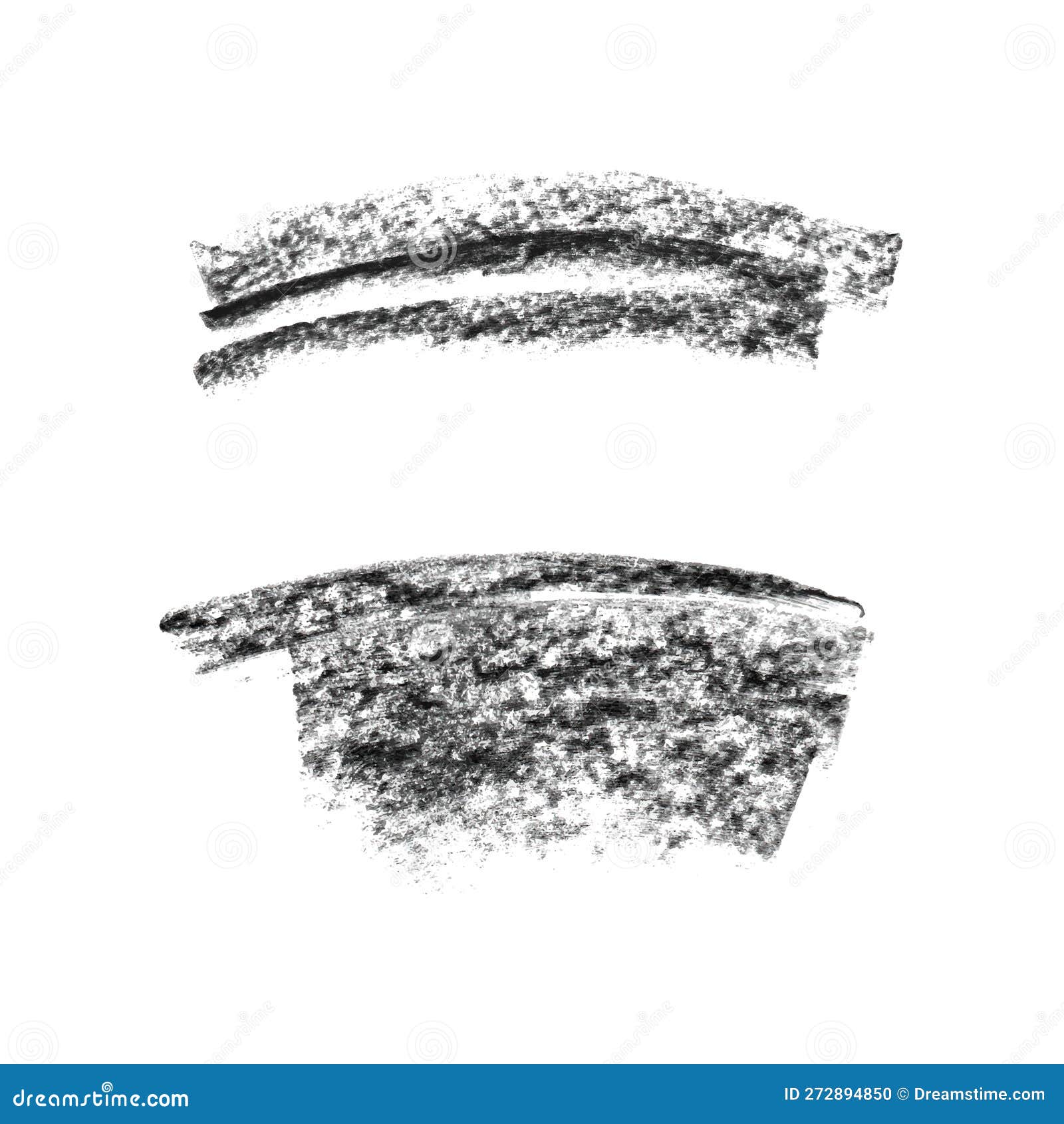 Abstract Vector Chalk Smear. Hand Drawn Design Element. Black Chalk on ...