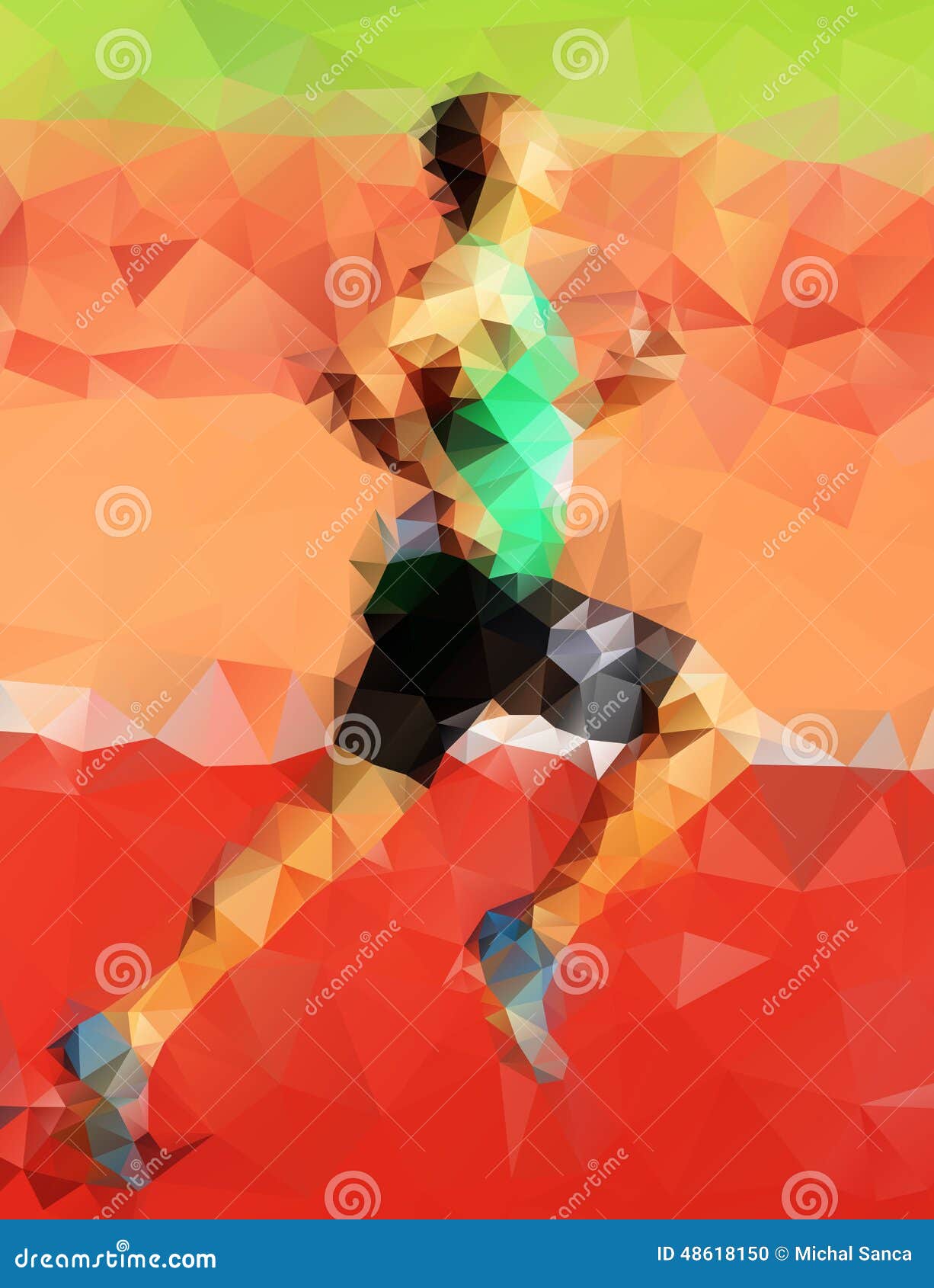 Abstract Vector Character Runner Stock Vector - Illustration of ...