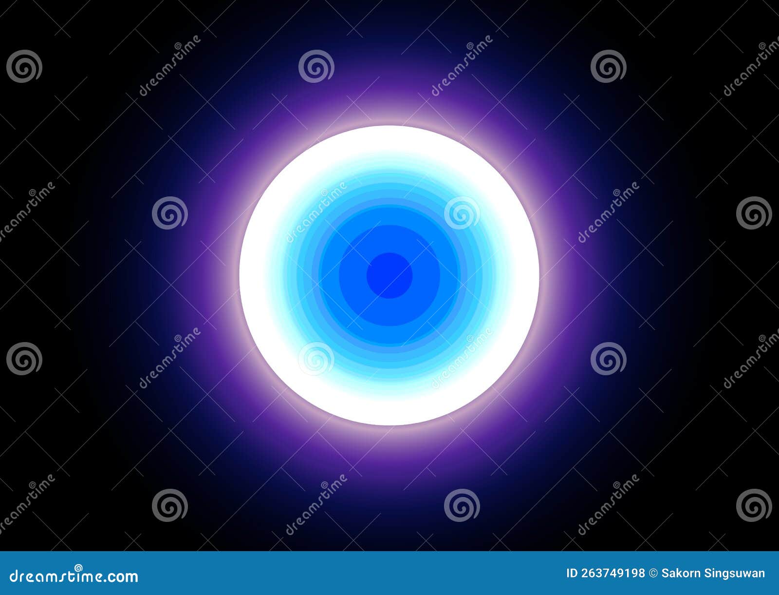 Abstract Vector Circle Blue Light Modern Luminous Circle Background ...