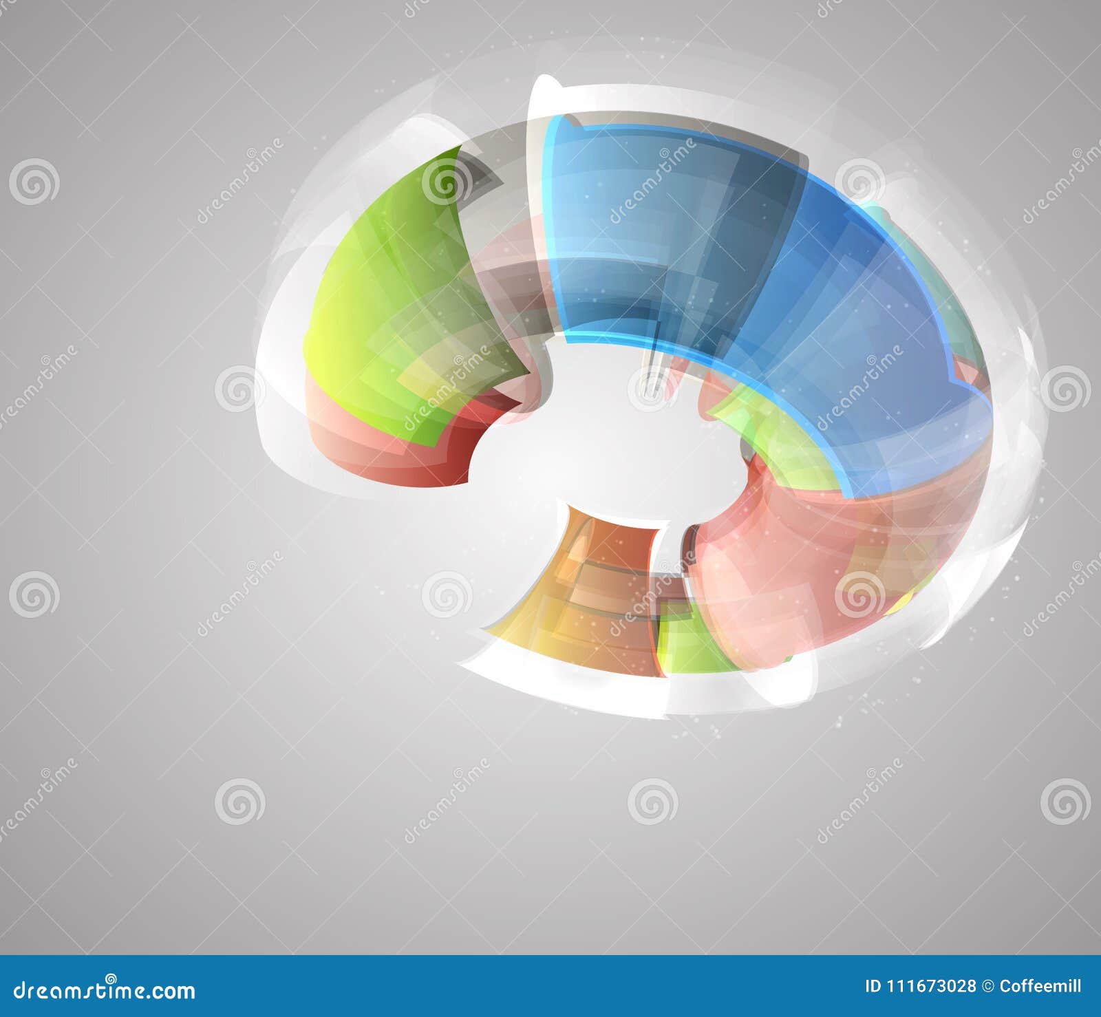 Abstract Vector Circular Three-dimensional Design. Stock Vector ...