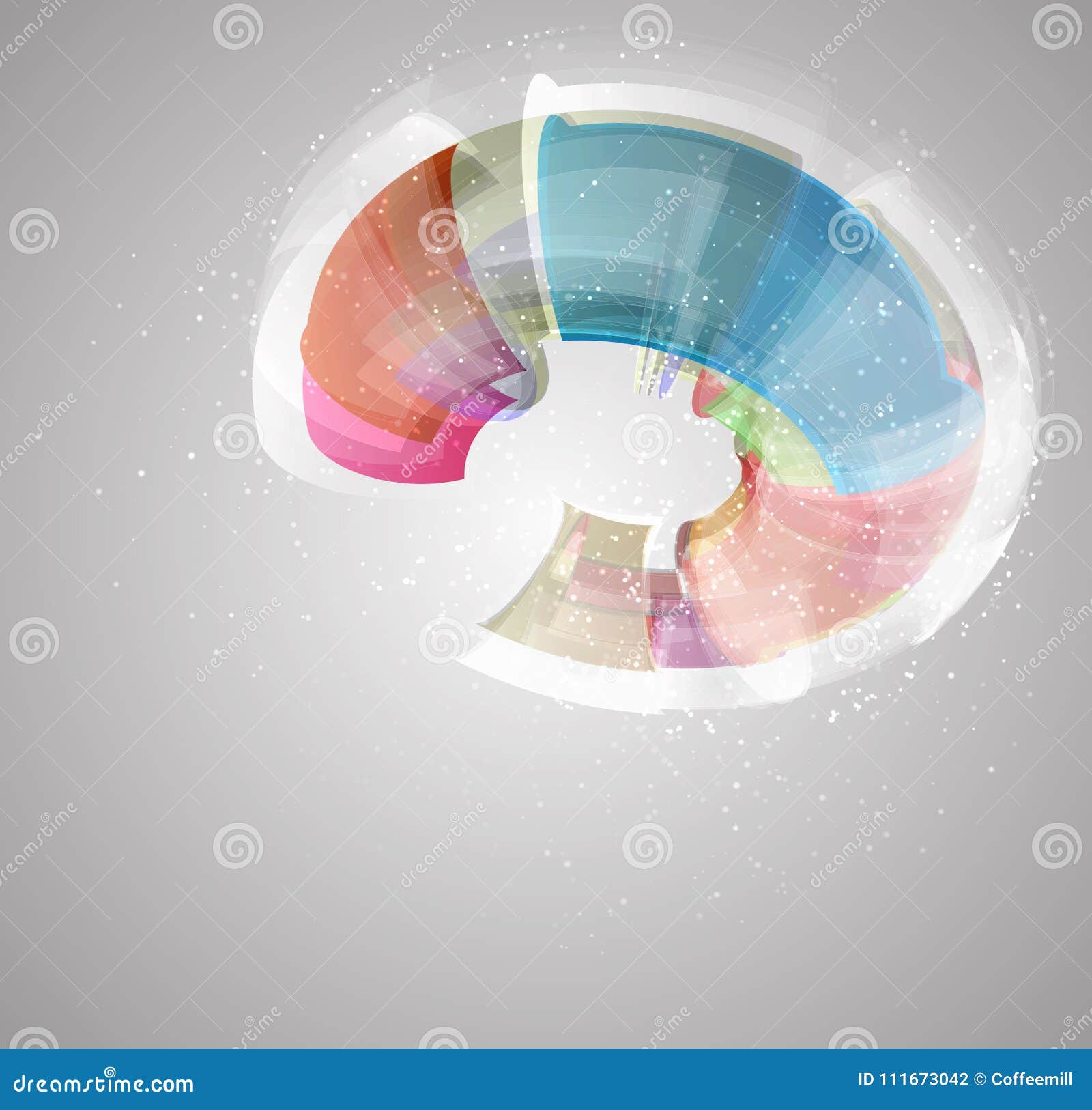 Abstract Vector Circular Three-dimensional Design. Stock Illustration ...