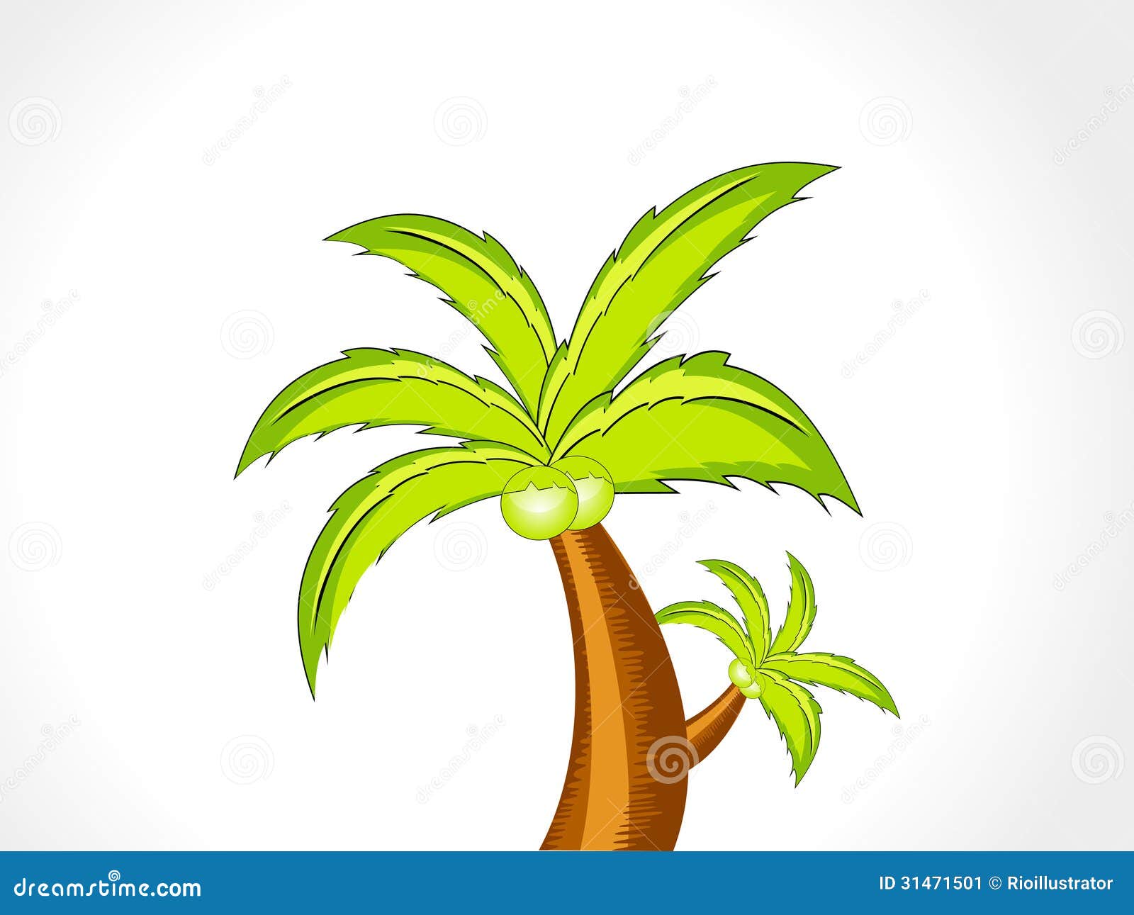Abstract Vector Coconut Tree Stock Vector - Illustration of fruit ...