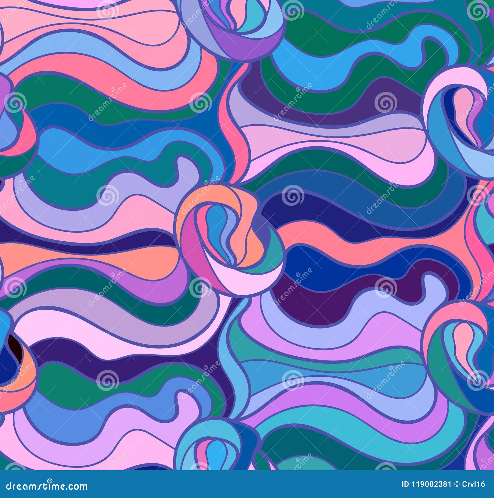 Vector Wave Background of Doodle Hand Drawn Lines Stock Vector ...