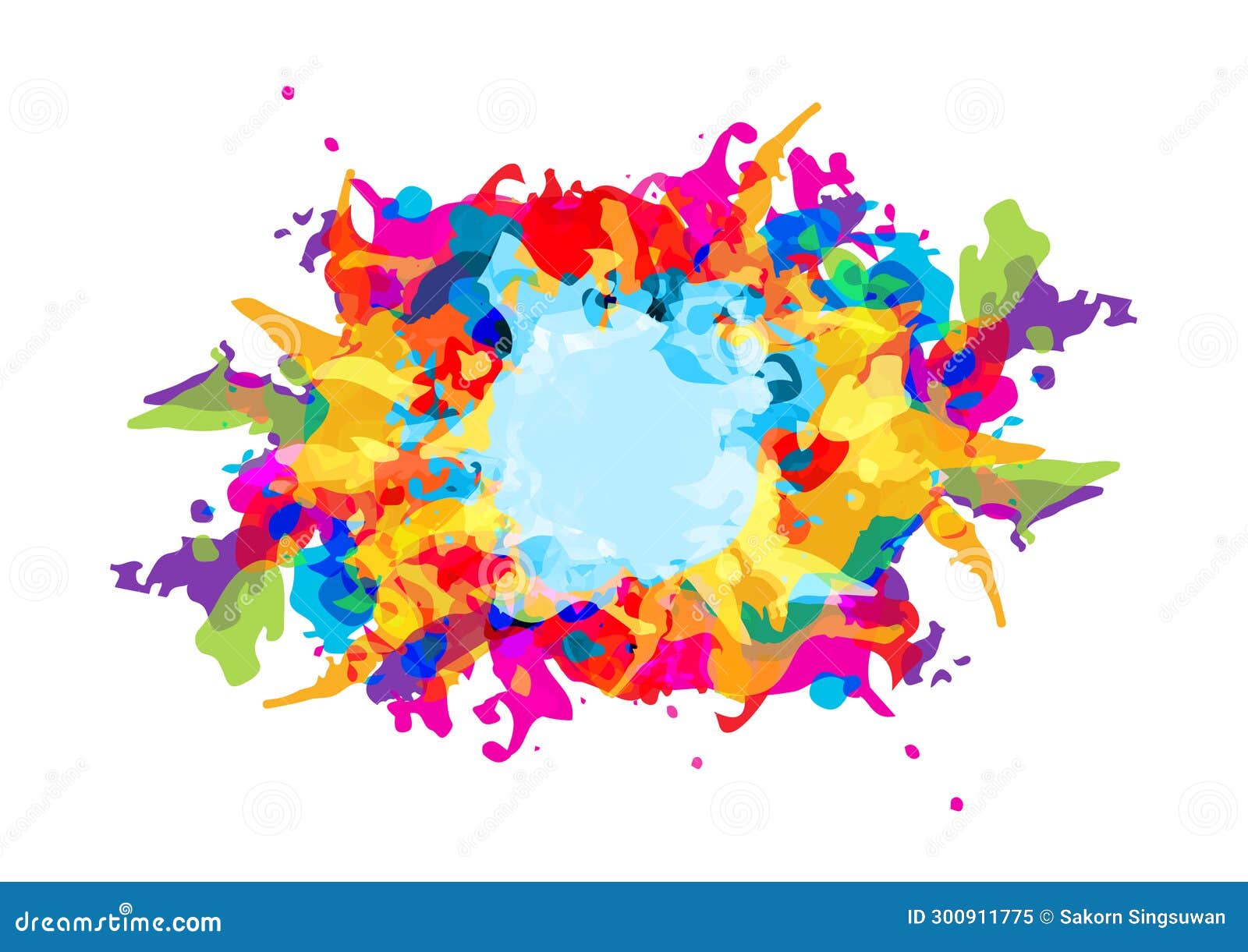 Abstract Vector Color Paint Splatter Design Background. Paint Splashes ...