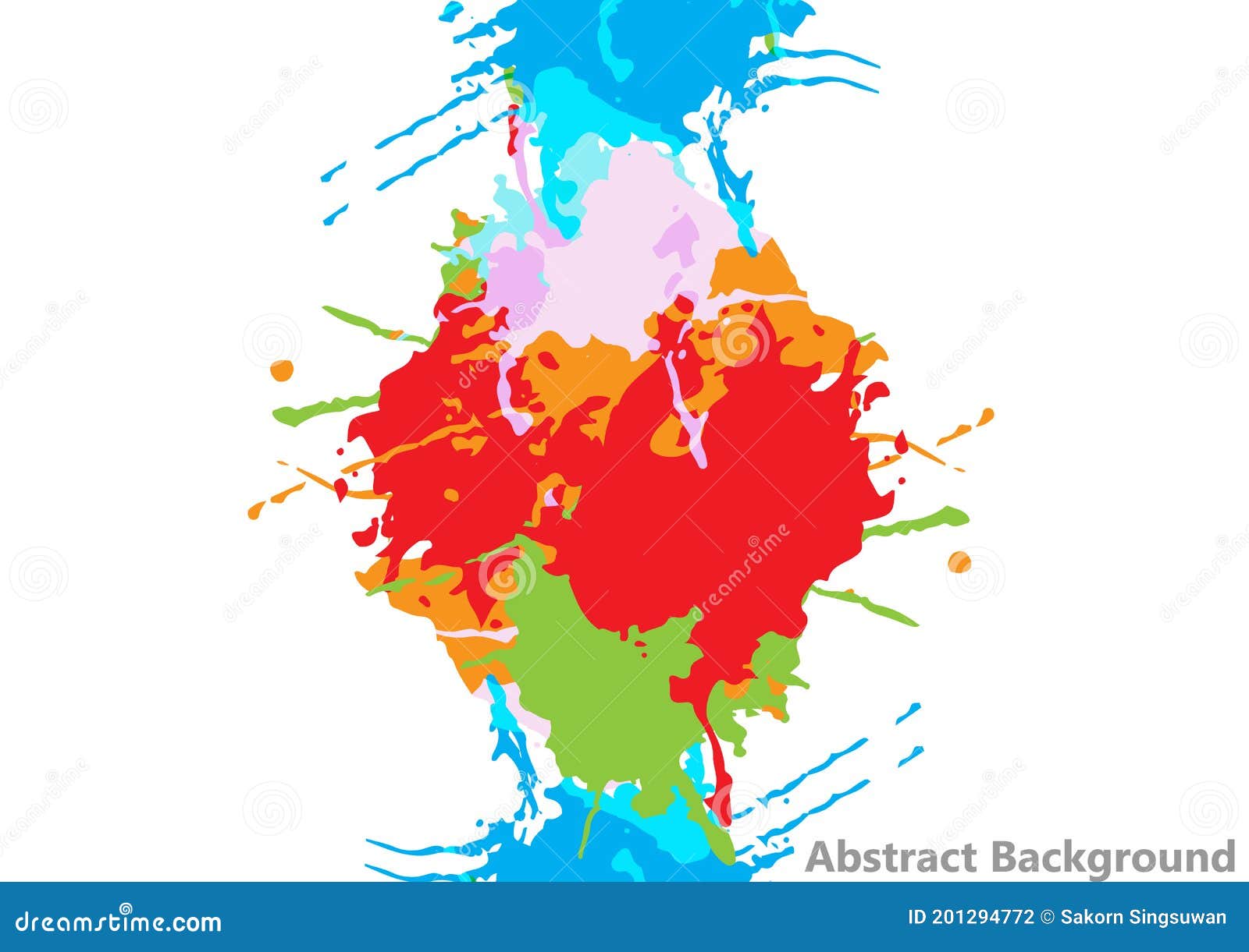 Abstract Vector Color Splatter Design on Isolate Background ...