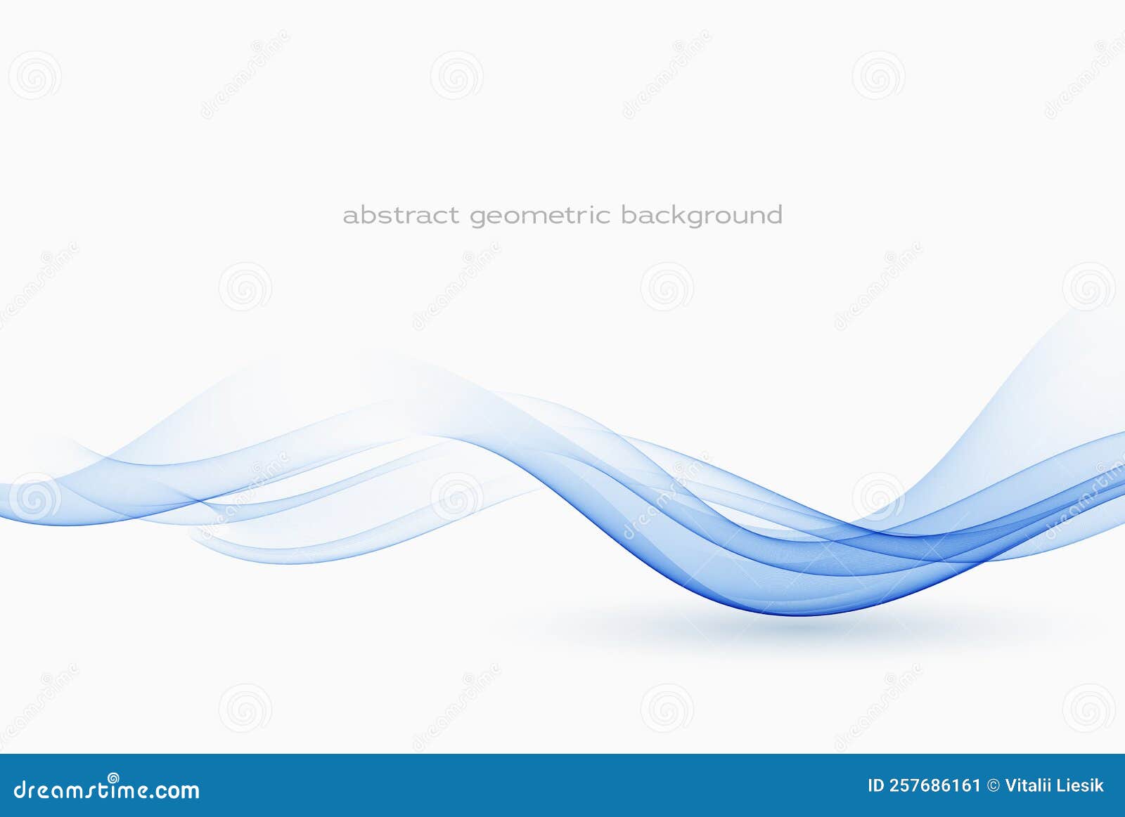 Abstract Vector Color Wave Design Element. Blue Wave, Transparent Wavy ...