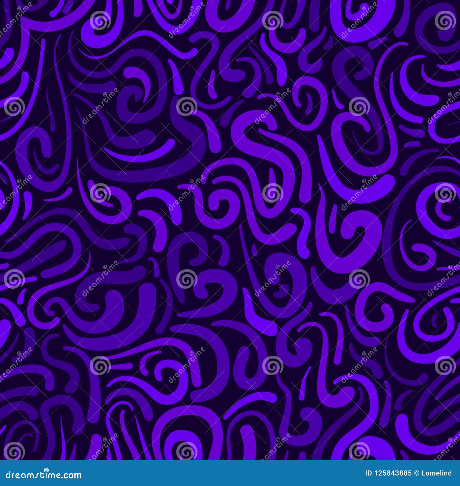 Abstract Vector Colored Swirls Seamless Pattern Stock Illustration ...