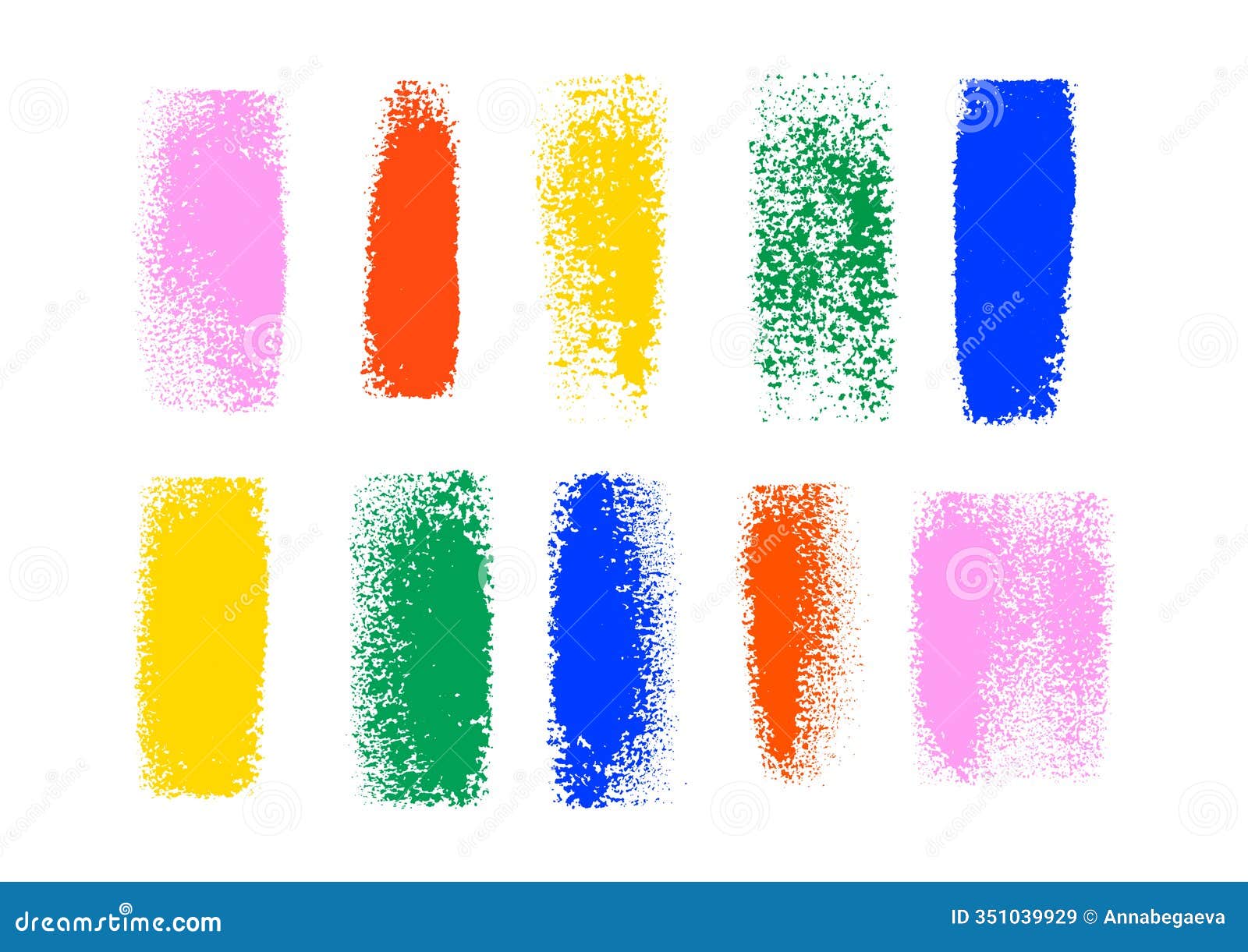 Abstract Vector Colorful Paint Smears Set. Hand Drawn Design Element ...