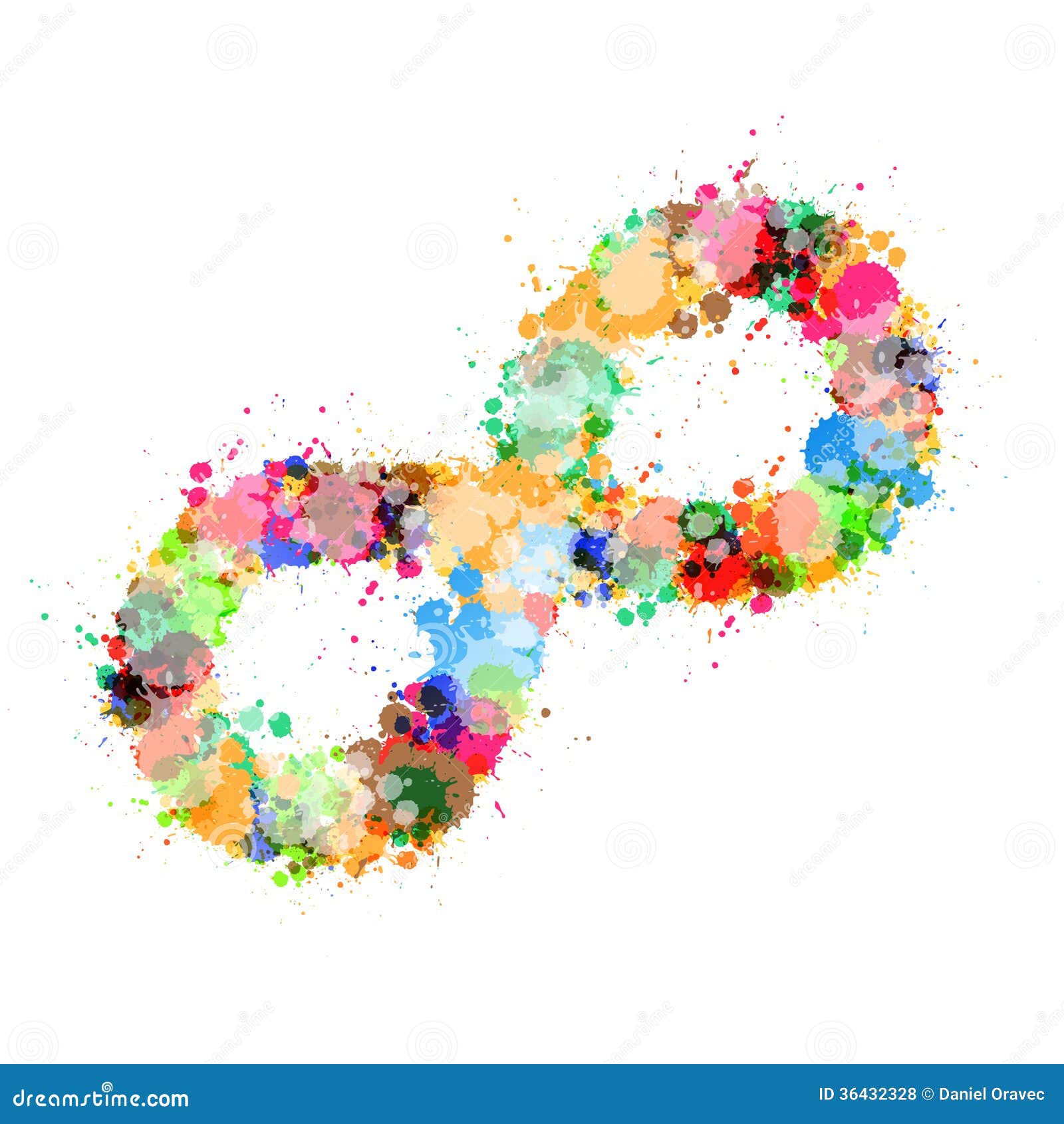 Abstract Vector Colorful Stain, Splash Infinity Symbol Stock Vector ...