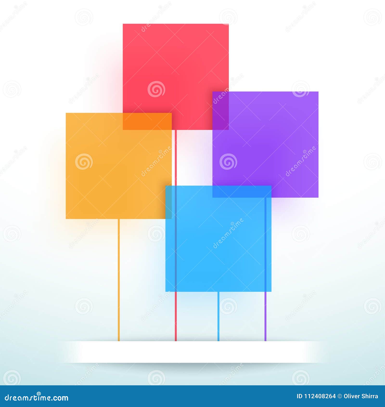 Abstract Vector Flat Colorful Box Frames Layout Design Stock Vector ...