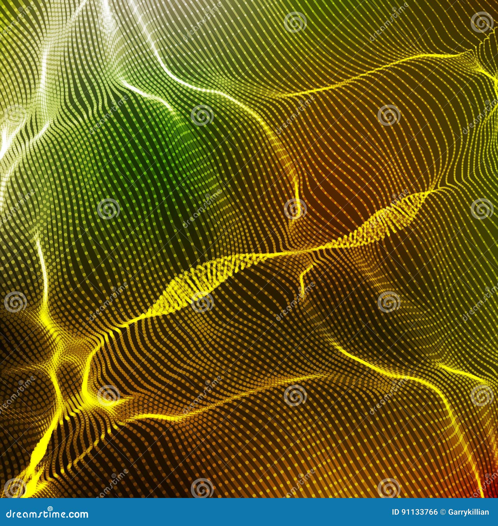 Abstract Vector Colorful Wave Mesh Background. Point Cloud Array ...