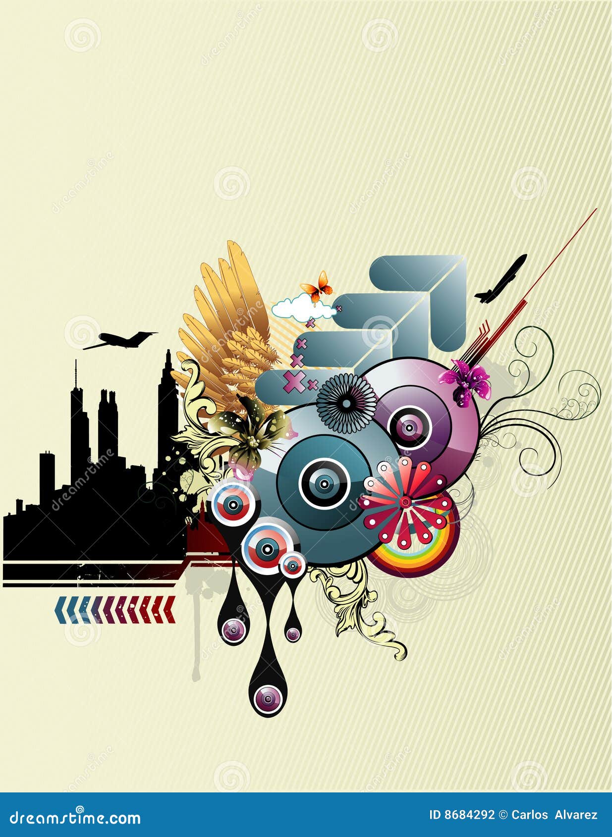 Abstract Vector Composition Stock Vector - Illustration of gradient ...